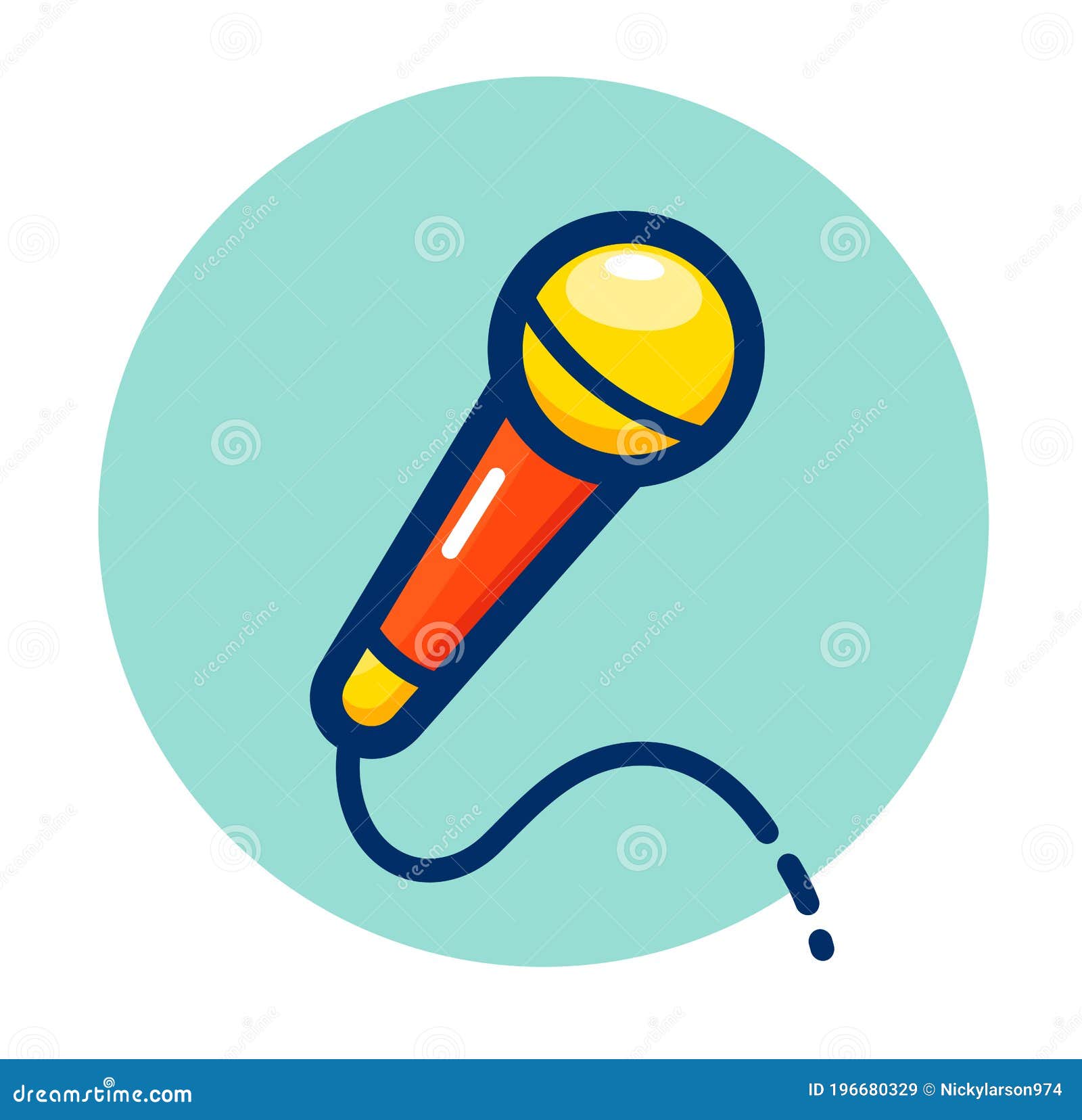 Karaoke Microphone Vector Icon Symbol Isolated On White Background ...