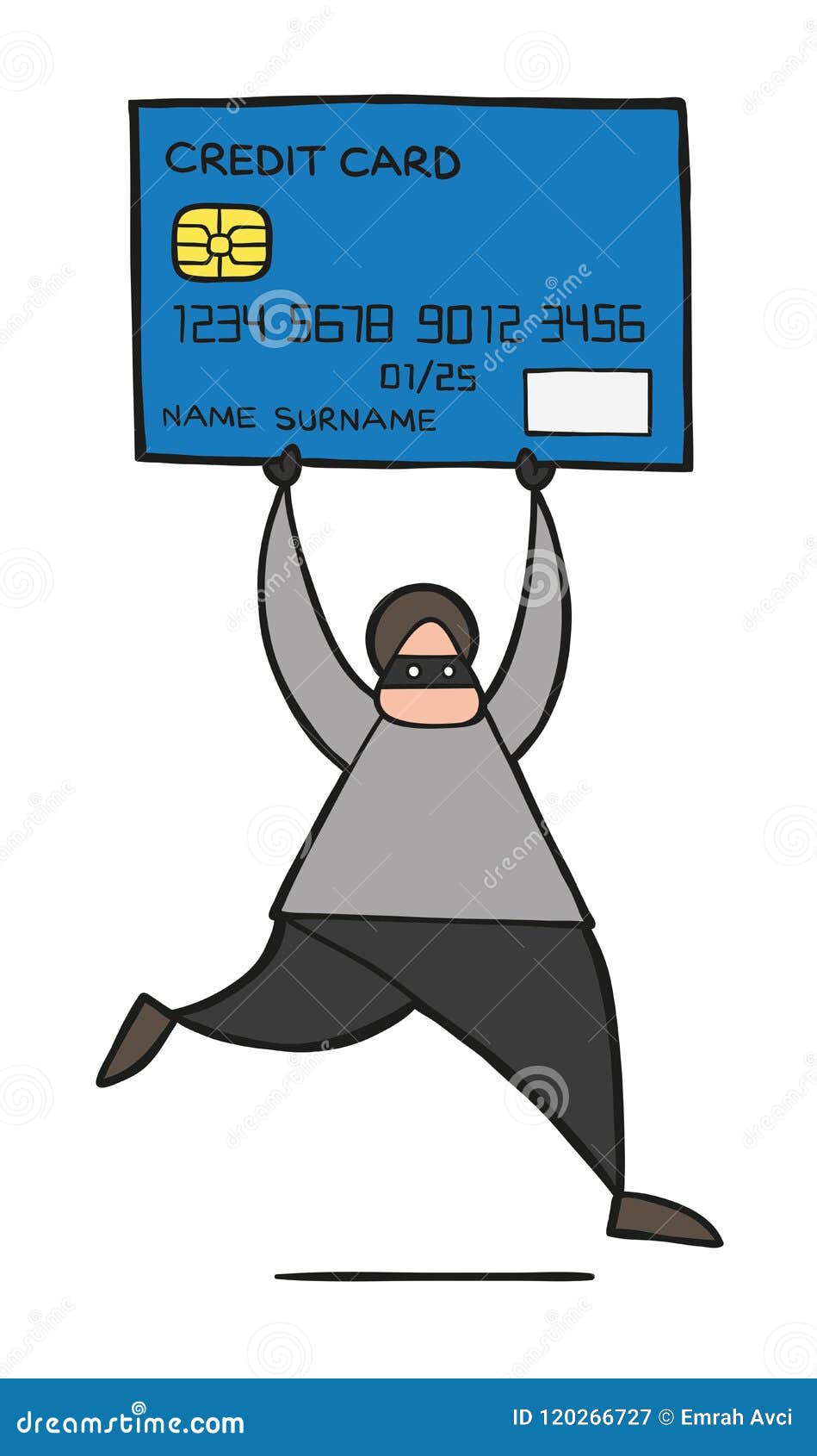 Vector Karikaturdieb-Hackermann Mit Gesicht Verdecktem Betrieb Und Auto ...