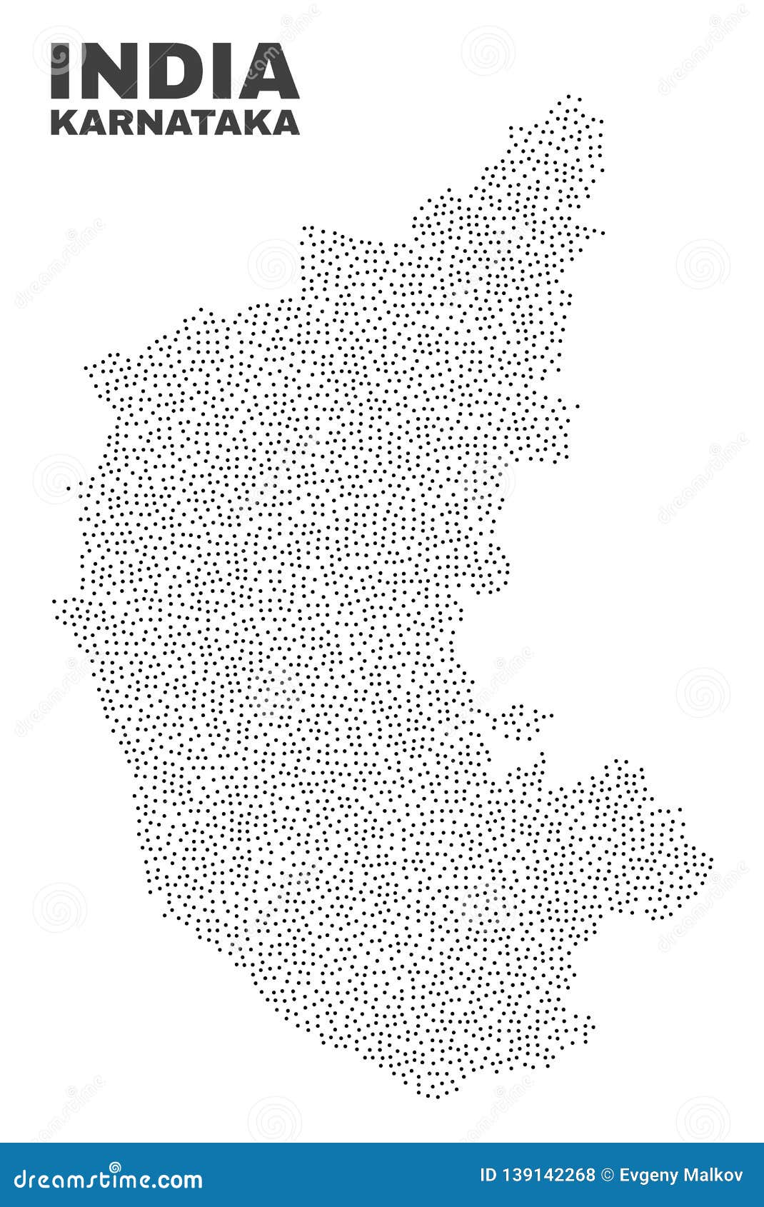 Vector Karnataka State Map of Dots Stock Vector - Illustration of ...