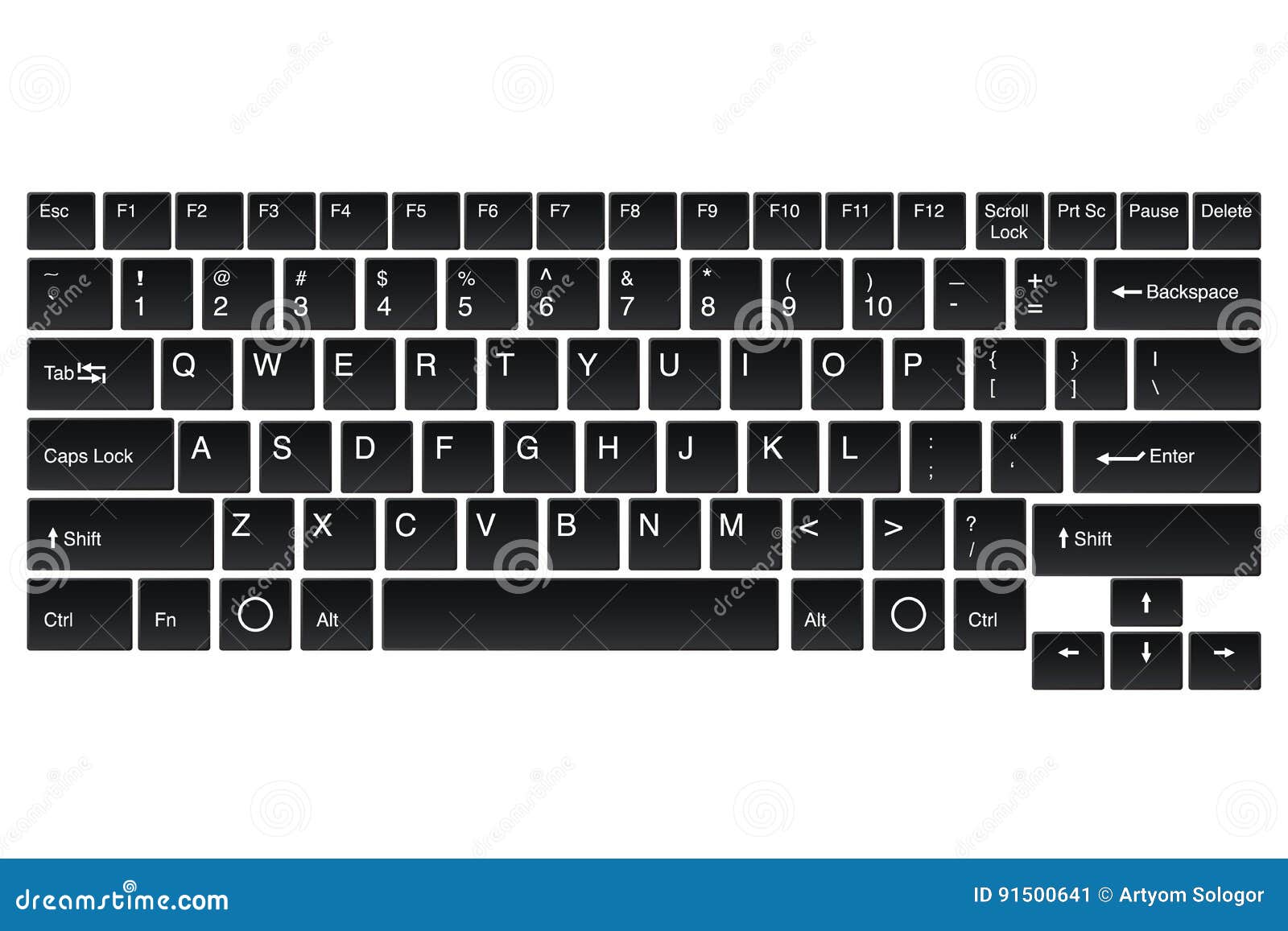 Vector Keyboard Mock for Your Any Uses. Stock Vector - Illustration of ...