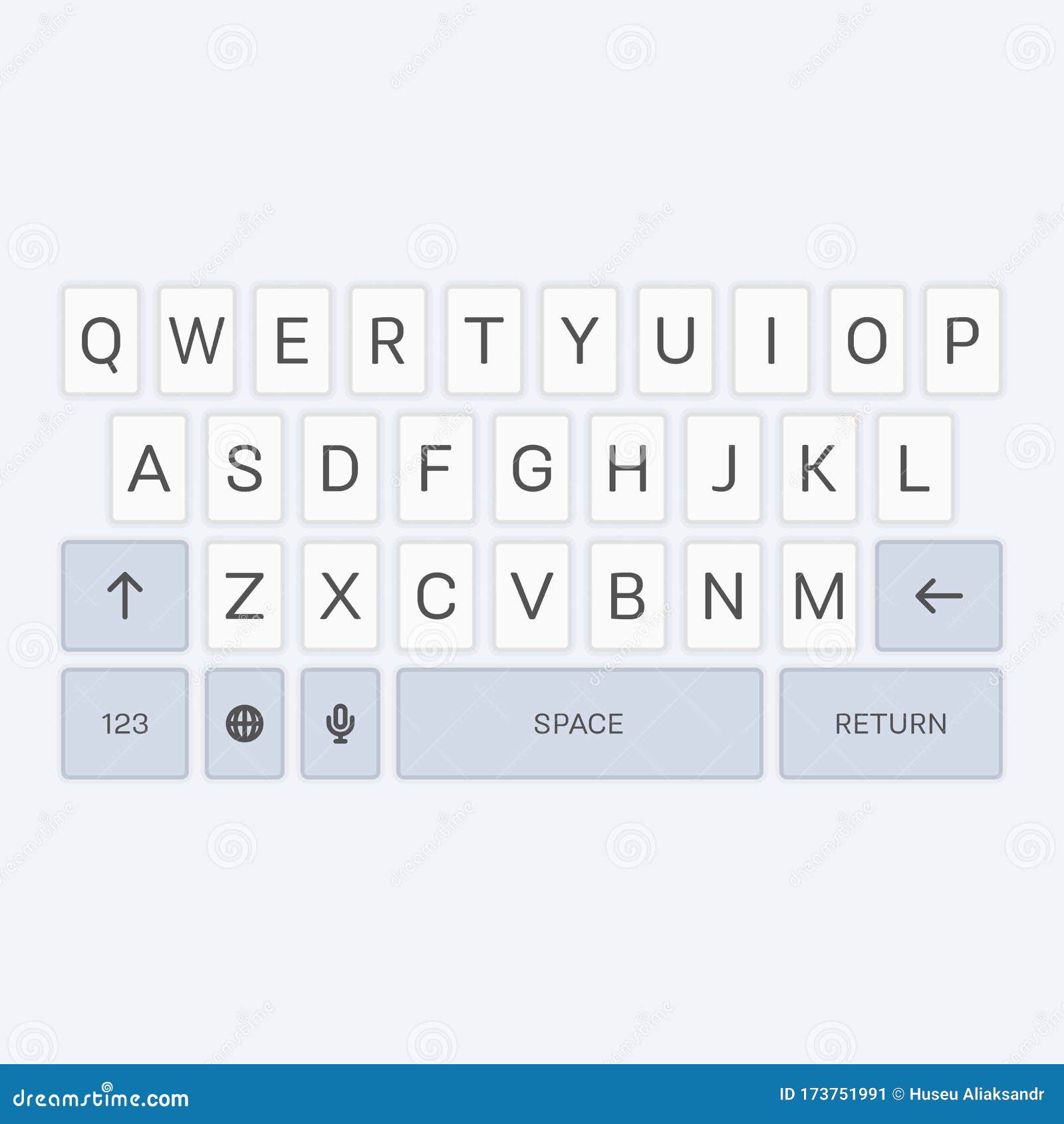 Vector Keyboard Of Smartphone Stock Vector Illustration Of