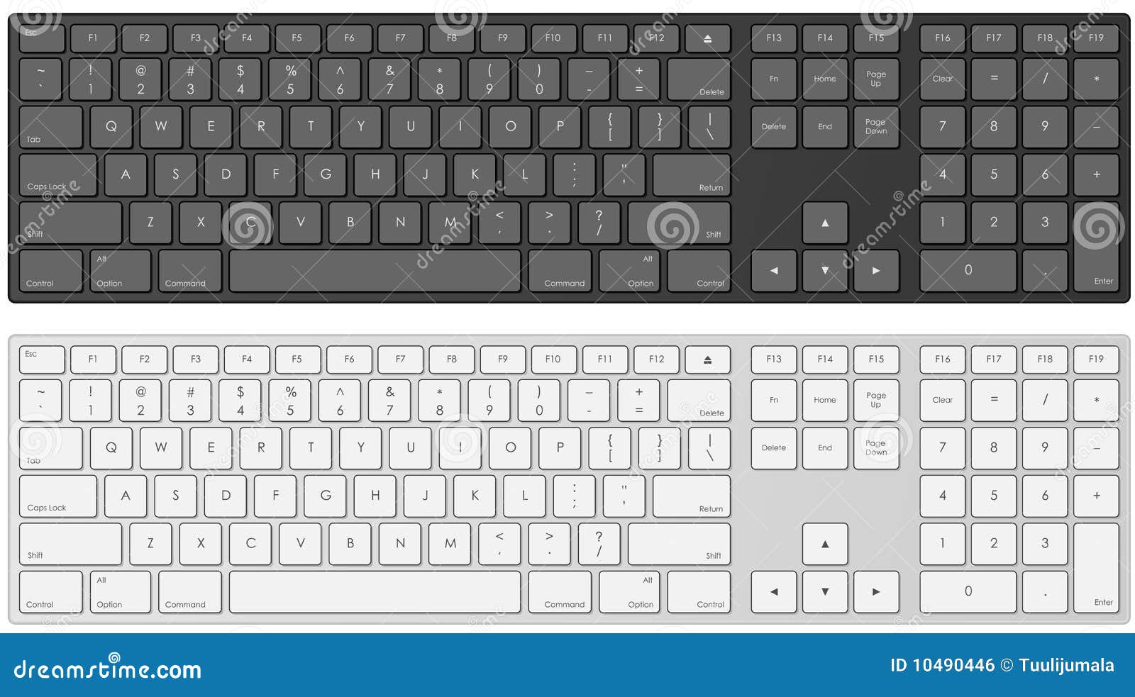 Vector Keyboard Template Stock Vector Illustration Of Background