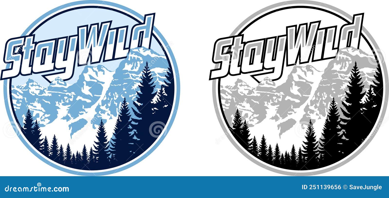 Vector Keychain with Mountain and Forest Logo Label Stock Vector ...