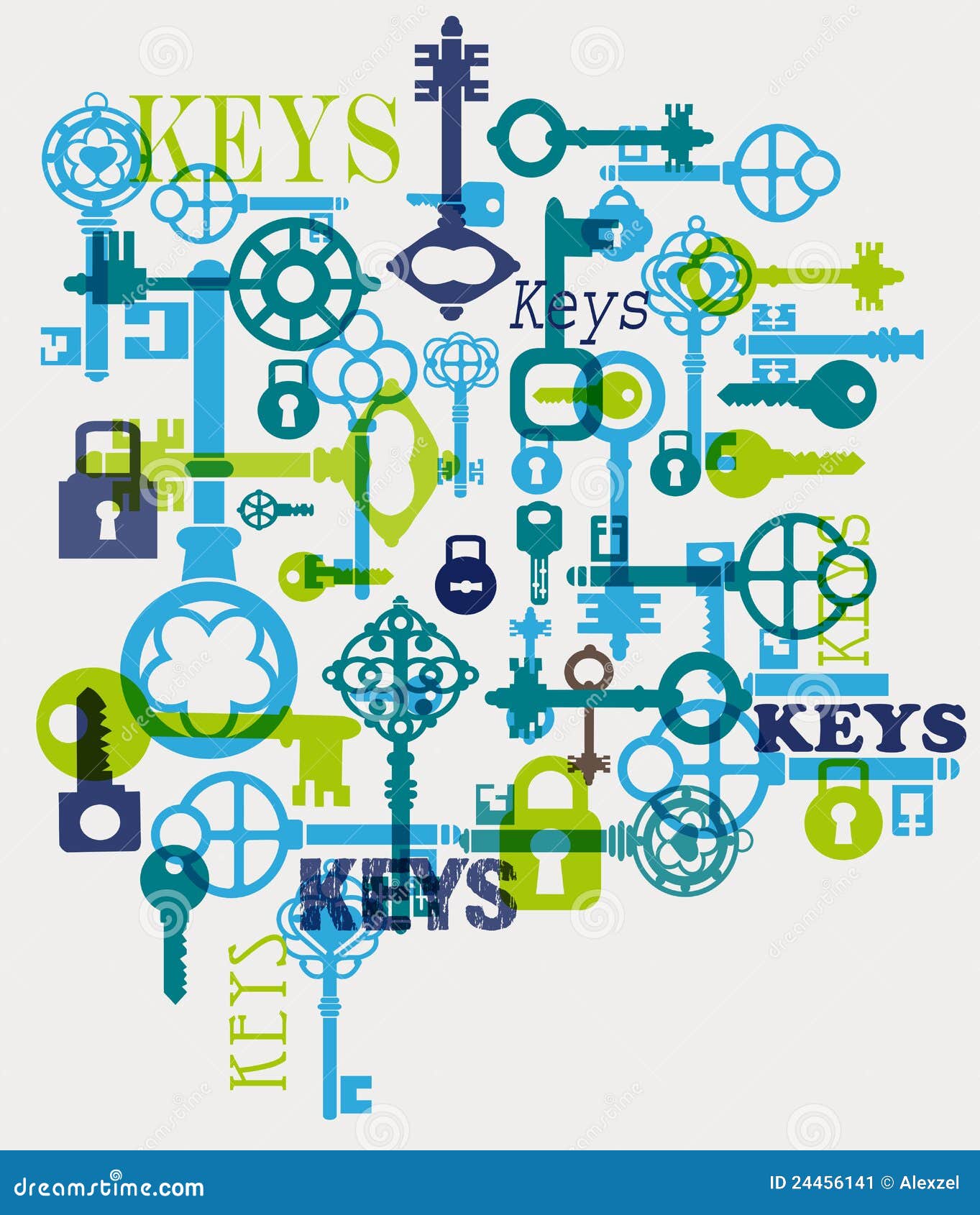 Vector keys stock vector. Illustration of steel, shape - 24456141