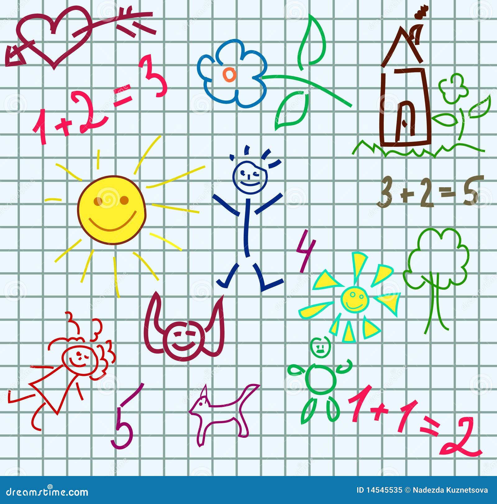 Vector kids background stock vector. Illustration of element - 14545535