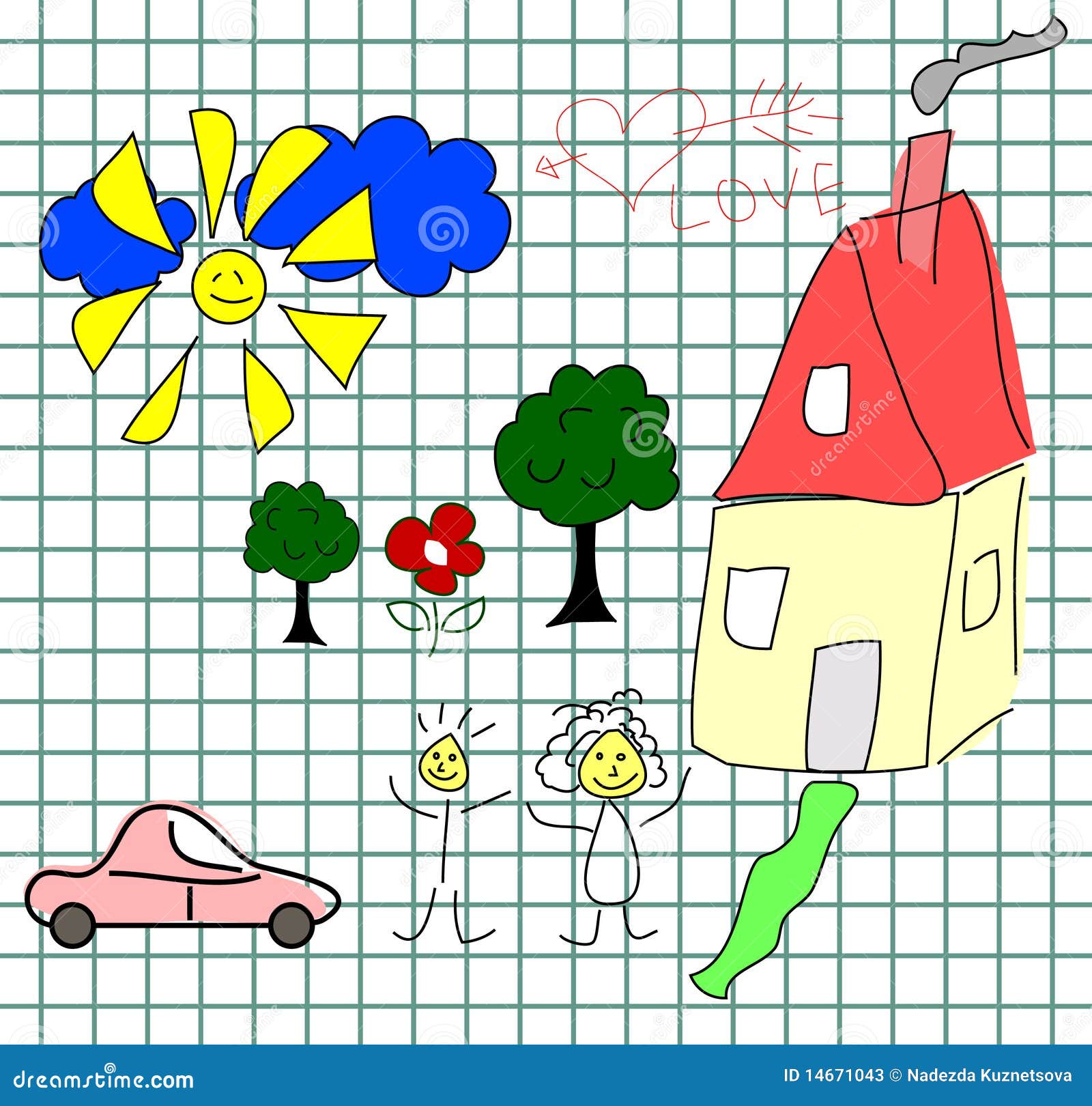 Vector kids background stock vector. Illustration of girl - 14671043