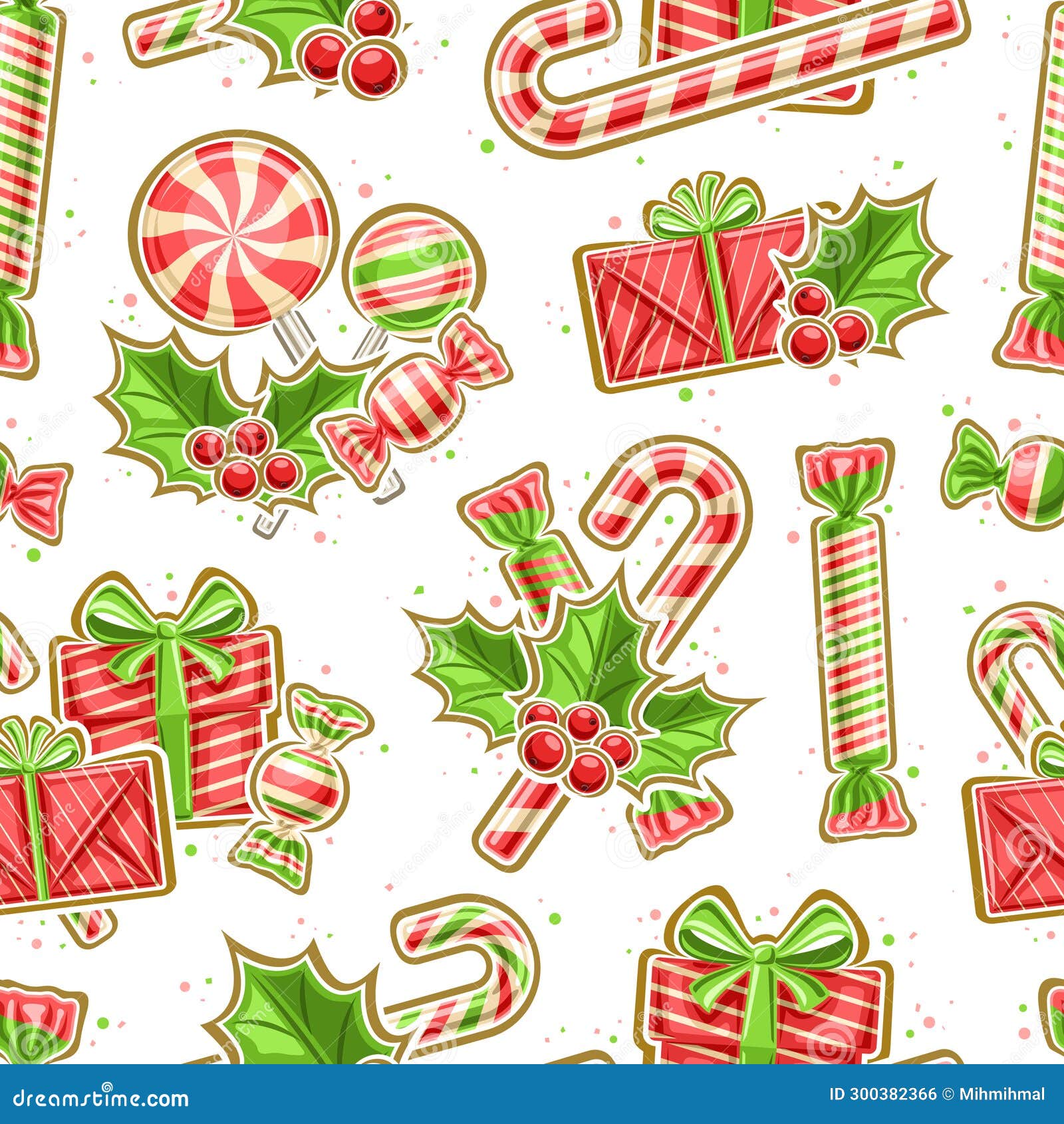 Vector Kids Christmas Seamless Pattern Stock Vector - Illustration of ...