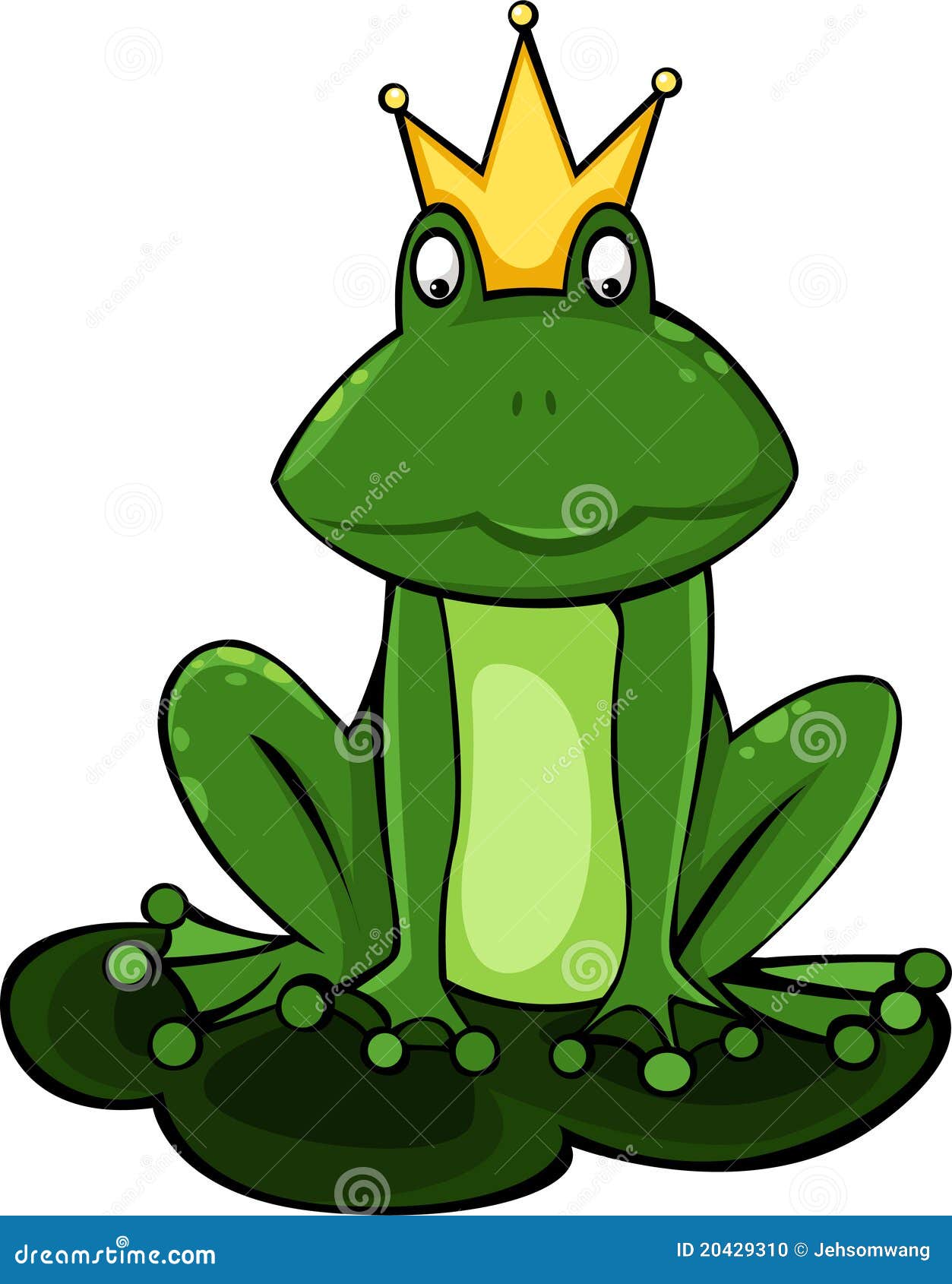 Vector King Frog Illustration Stock Vector - Illustration of fairytale ...