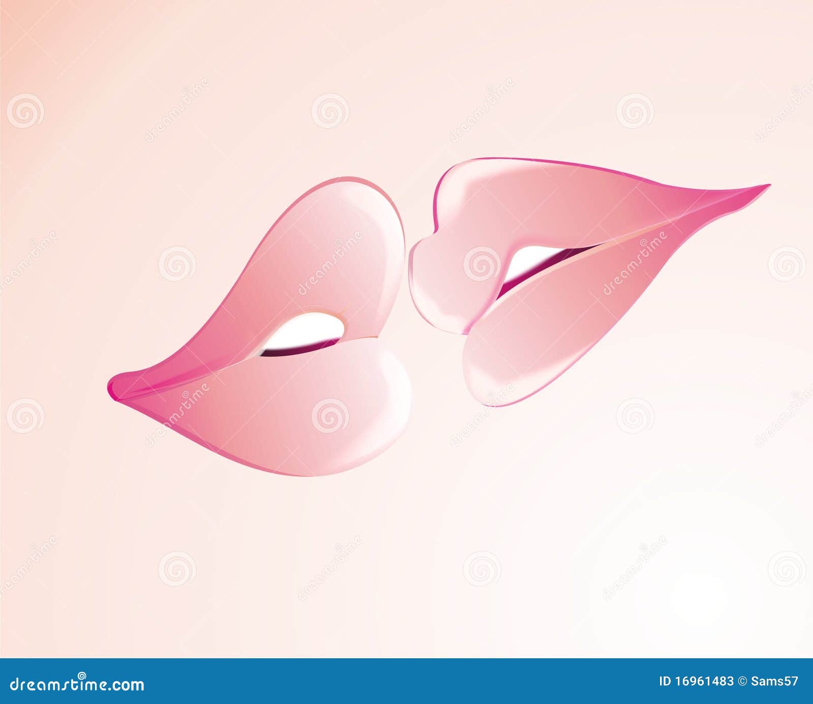 Vector kiss lips stock vector. Illustration of close - 16961483