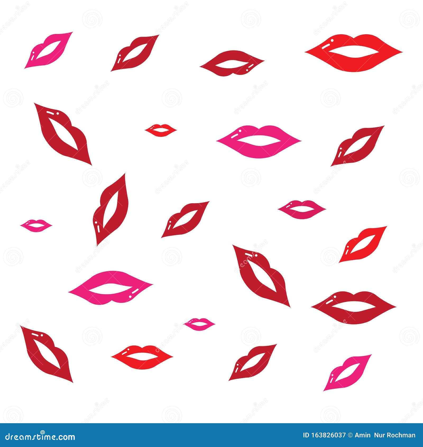 Vector Kiss. Lips Illustration Design Stock Vector - Illustration of ...