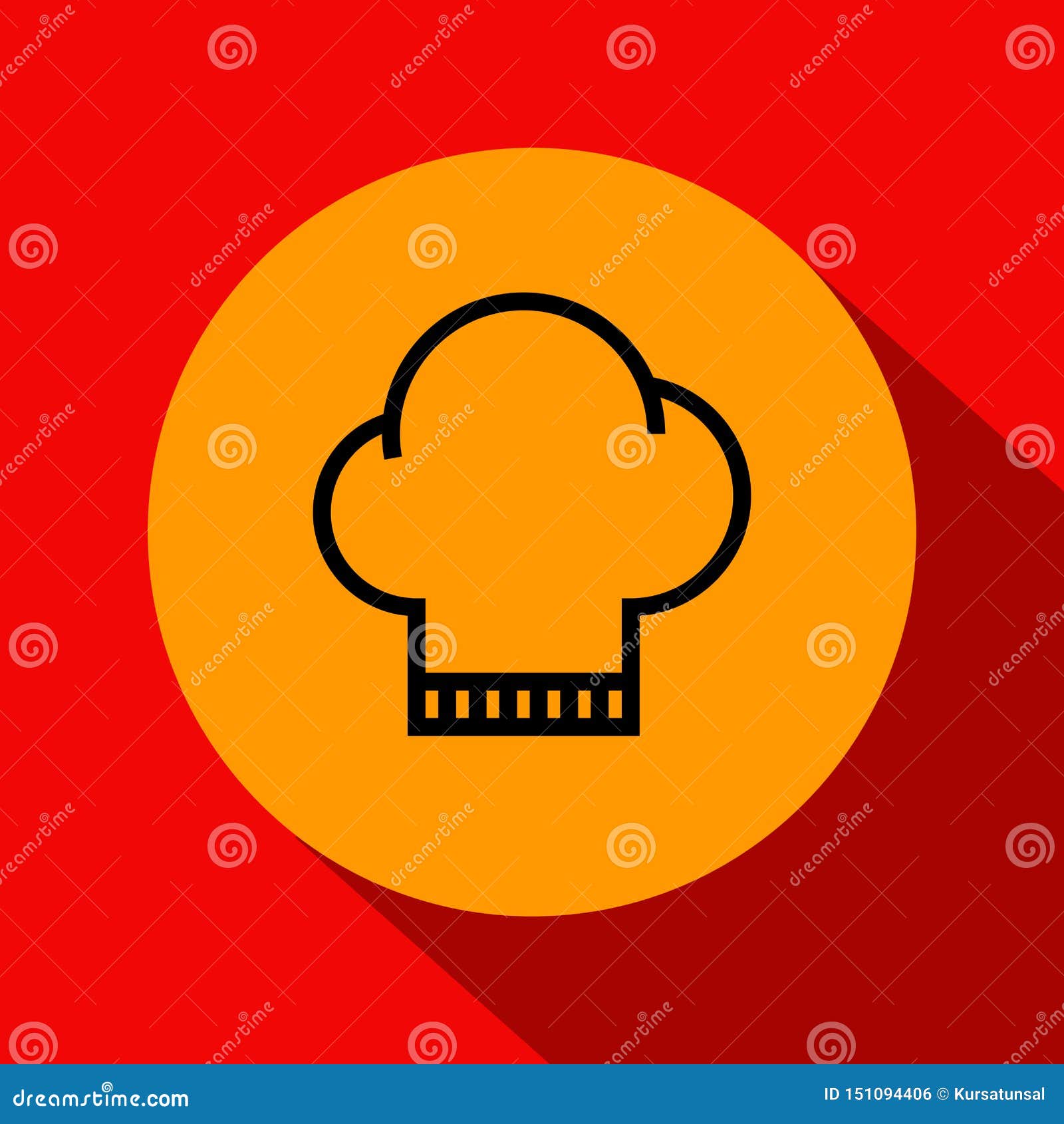 Vector Kitchen Chef Icon with Linear Style Stock Vector - Illustration ...