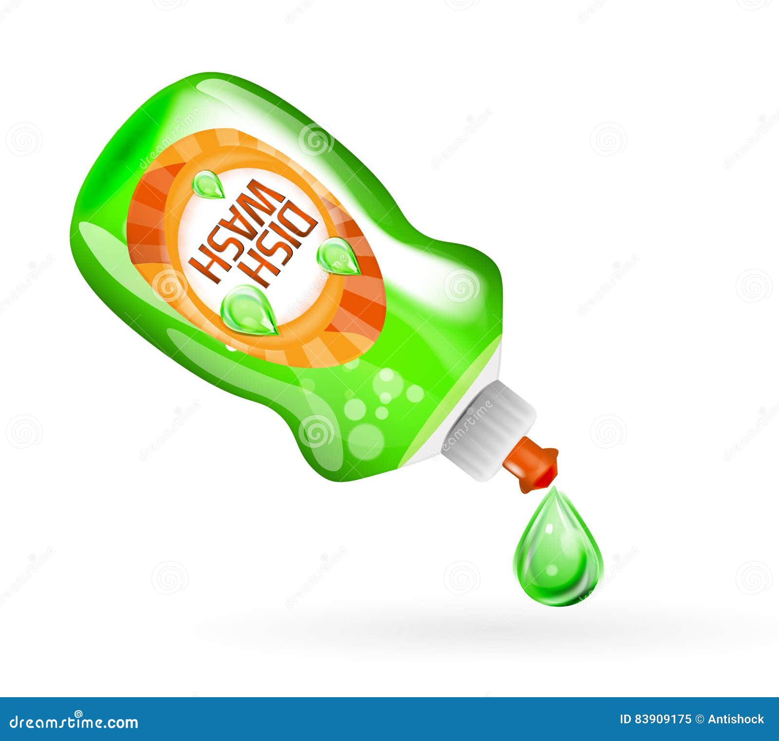 Vector Kitchen Dish Wash Ad Product Package Stock Illustration ...