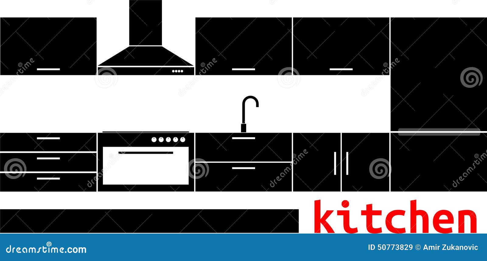 Vector - kitchen stock vector. Illustration of design - 50773829