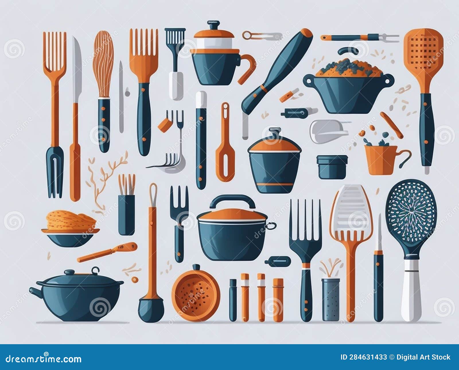 Vector Kitchen Tools on a White Background Create a Clean and ...