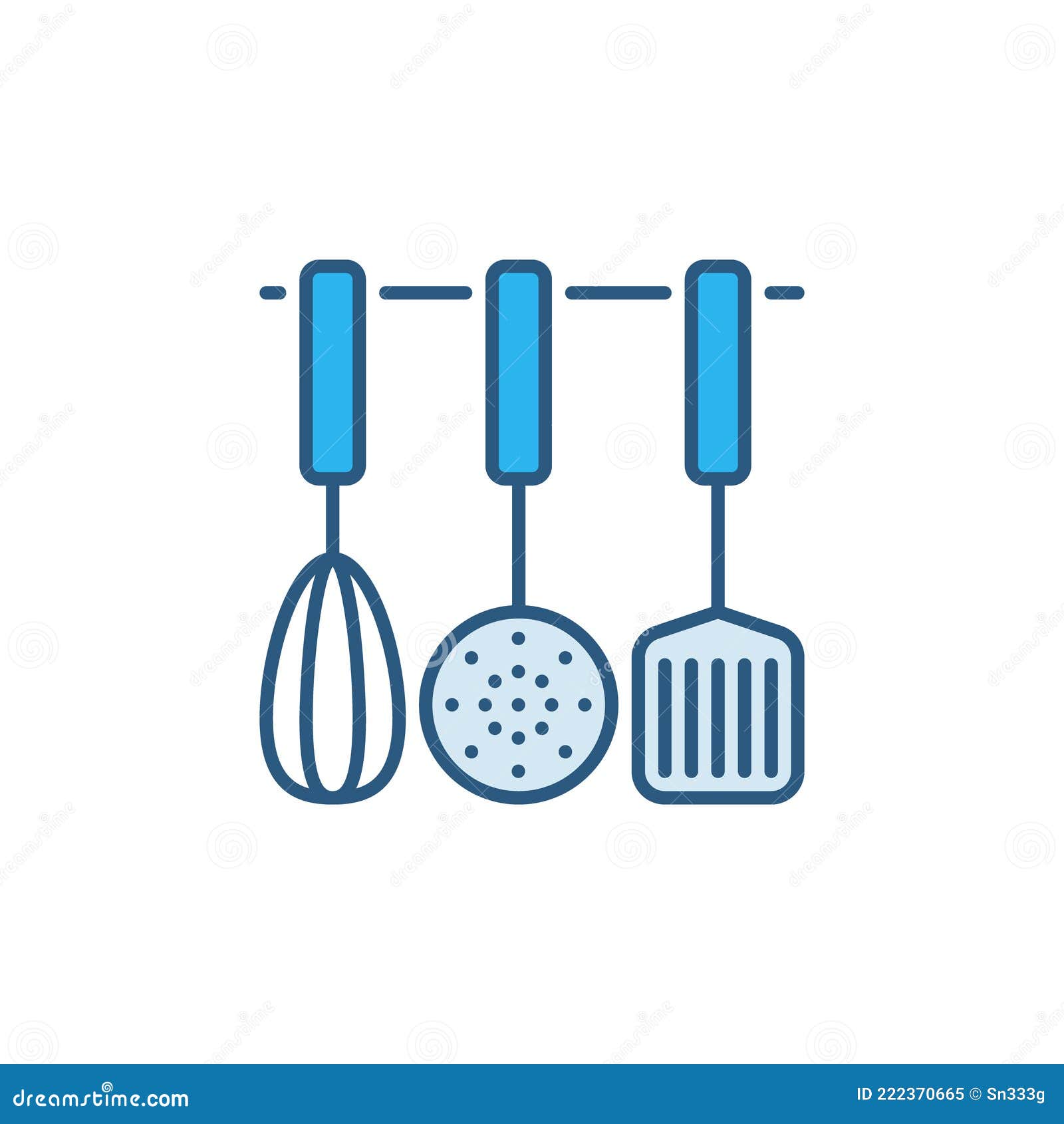 Vector Kitchen Utensils Concept Colored Icon or Symbol Stock Vector ...