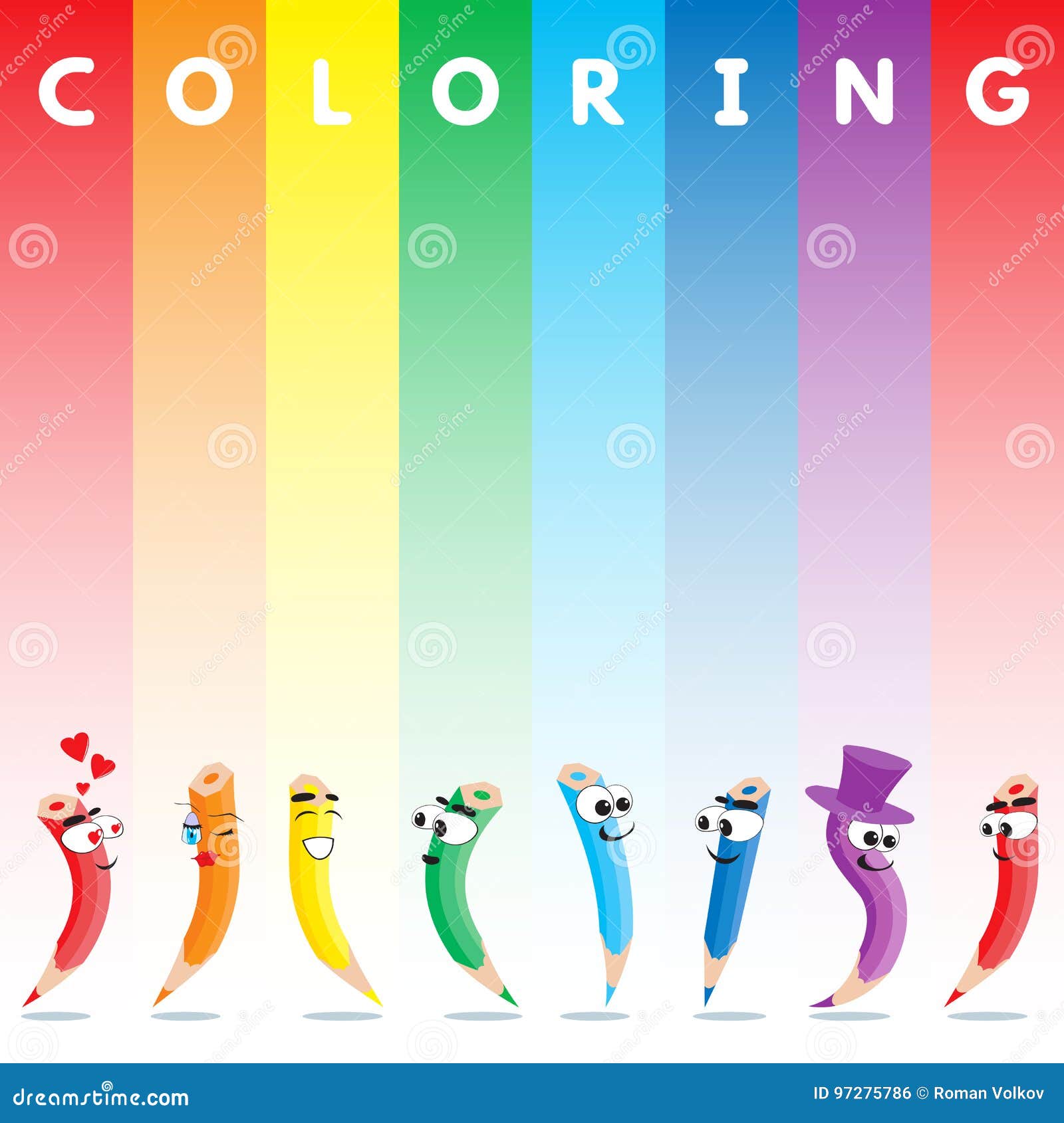 Vector kleurpotloden vector illustratie. Illustration of samenvatting ...