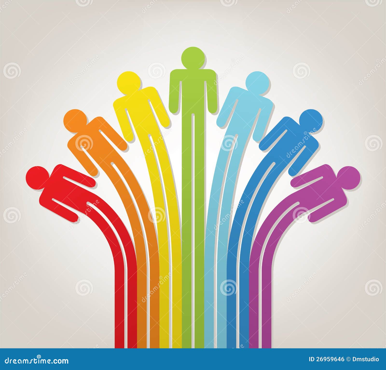 Vector Kleurrijke Symbolen Van Mensen Vector Illustratie - Illustration ...