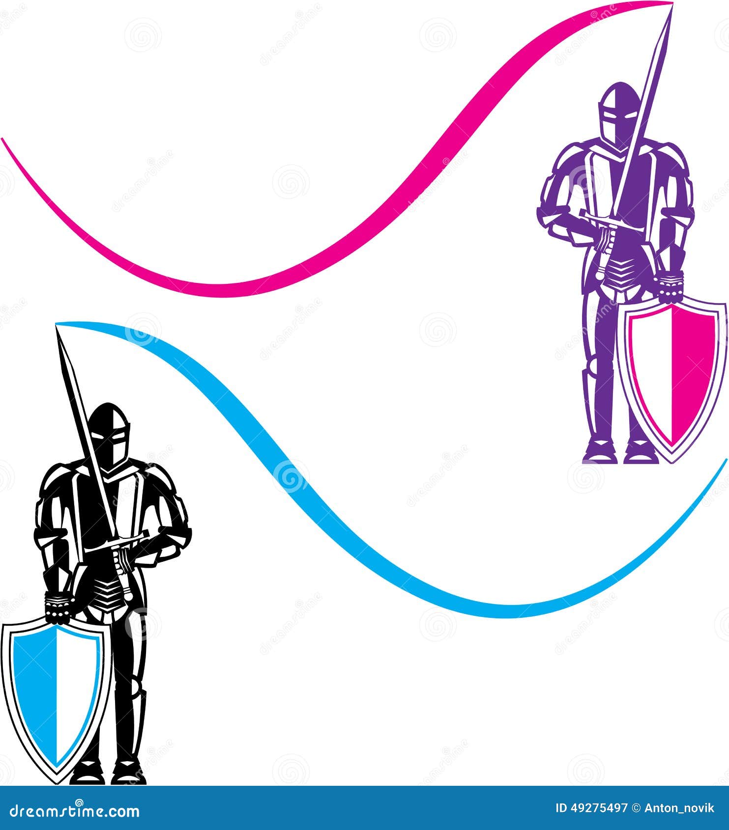 Vector Knight stock vector. Illustration of chivalry - 49275497