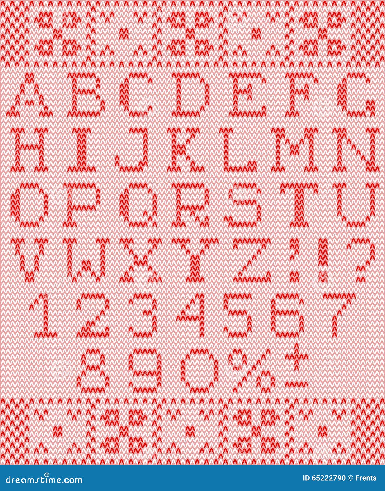 Vector knitting alphabet stock vector. Illustration of homemade - 65222790