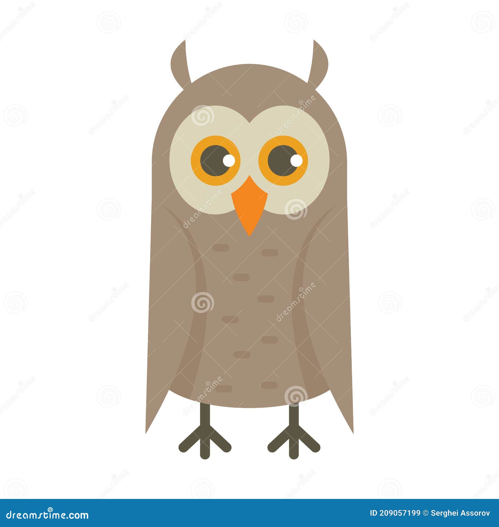 Vector Knowledge Owl in Flat Style Stock Vector - Illustration of ...
