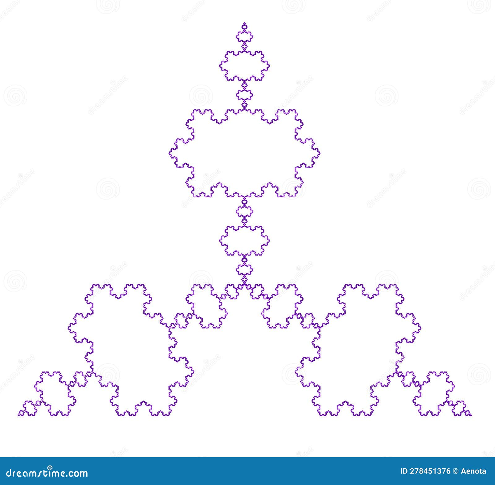 Vector Koch Triad Curve Design Triangle Like L-system Mathematical ...