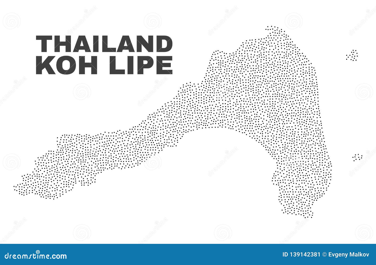 Vector Koh Lipe Map of Dots Stock Vector - Illustration of geometric ...