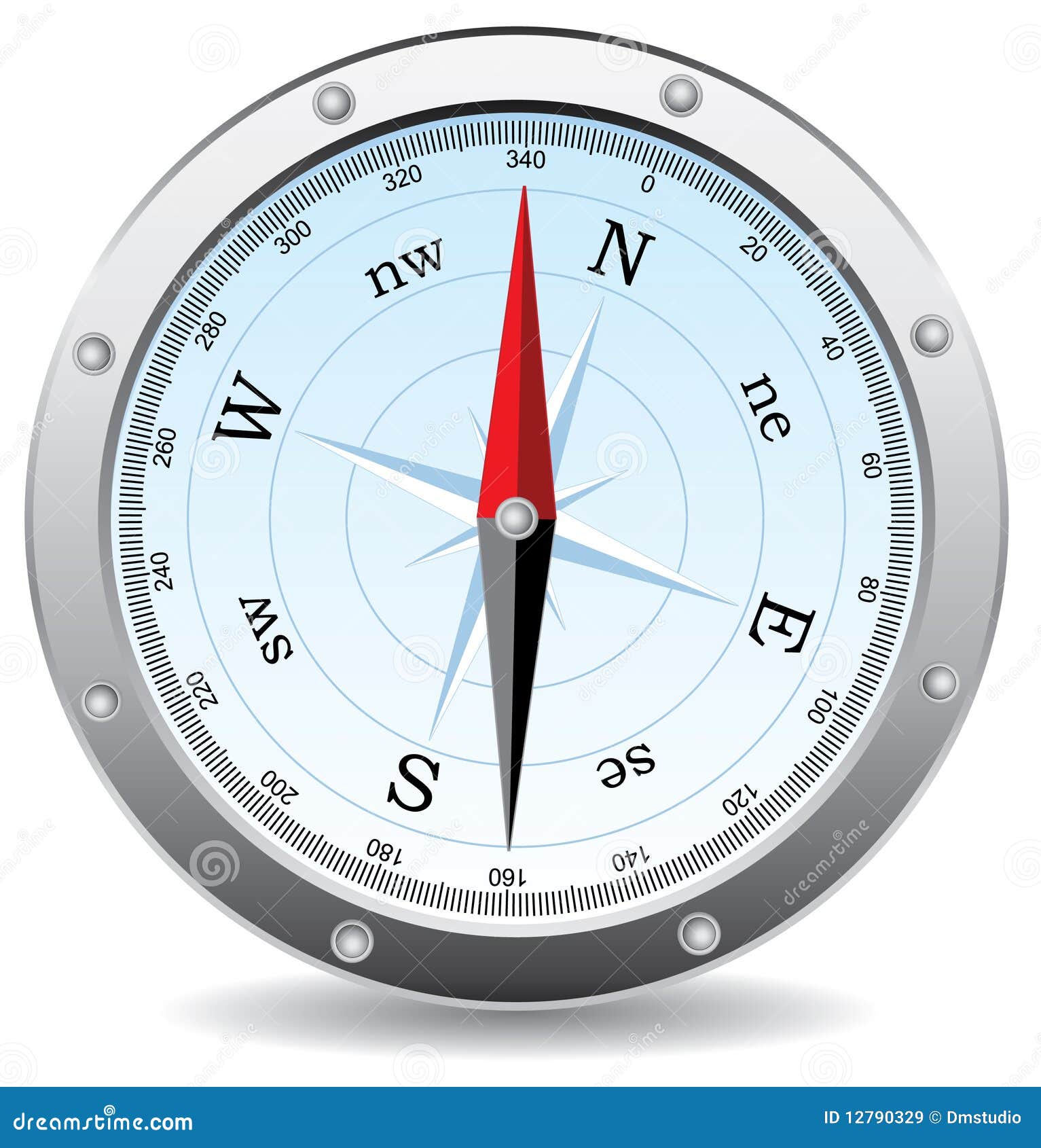 Vector kompas vector illustratie. Illustration of grijs - 12790329