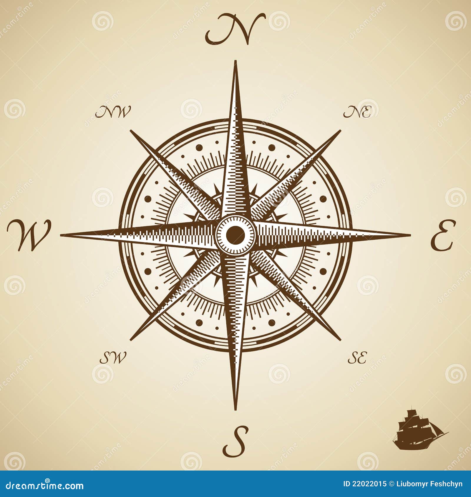 Vector kompas vector illustratie. Illustration of instrument - 22022015