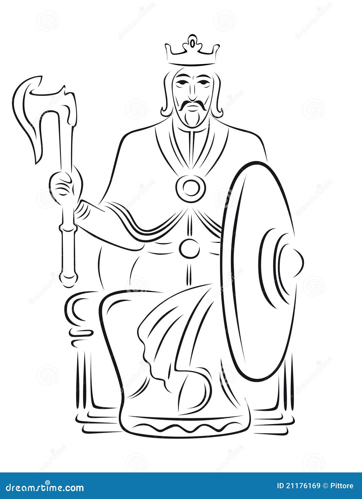 Vector koning vector illustratie. Illustration of leiding - 21176169