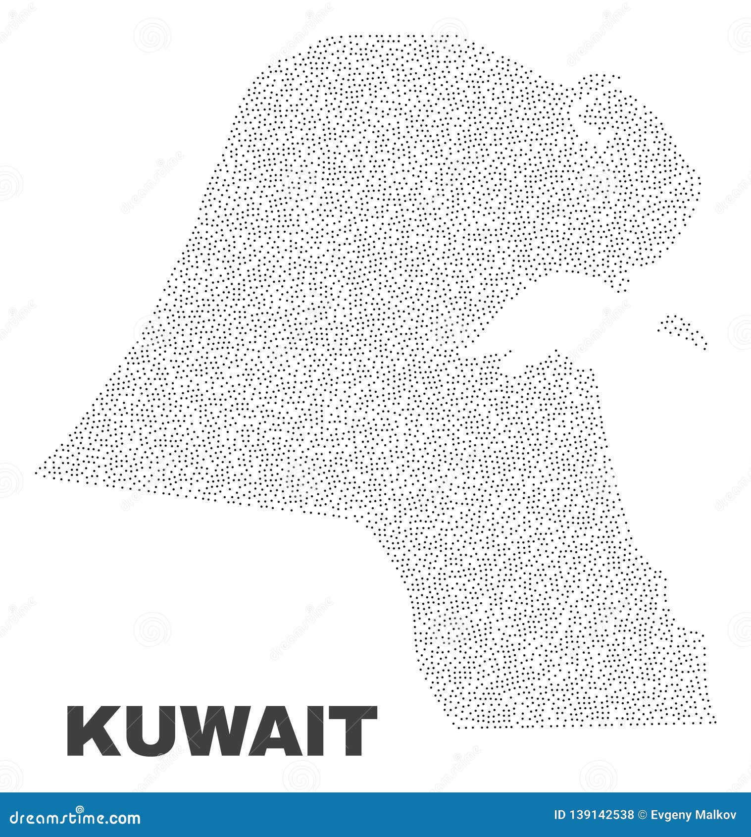 Vector Kuwait Map of Points Stock Vector - Illustration of state ...