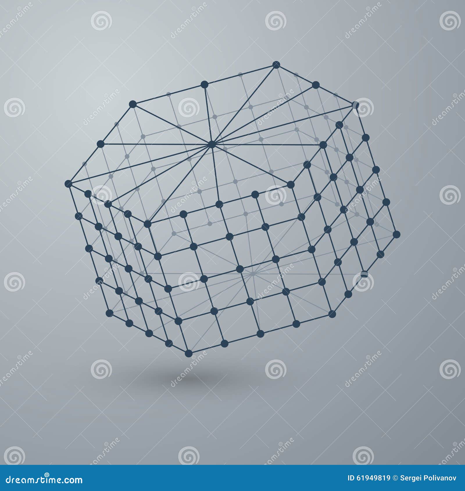 Vector L'illustrazione Di Una Forma Poligonale Dei Punti Illustrazione ...