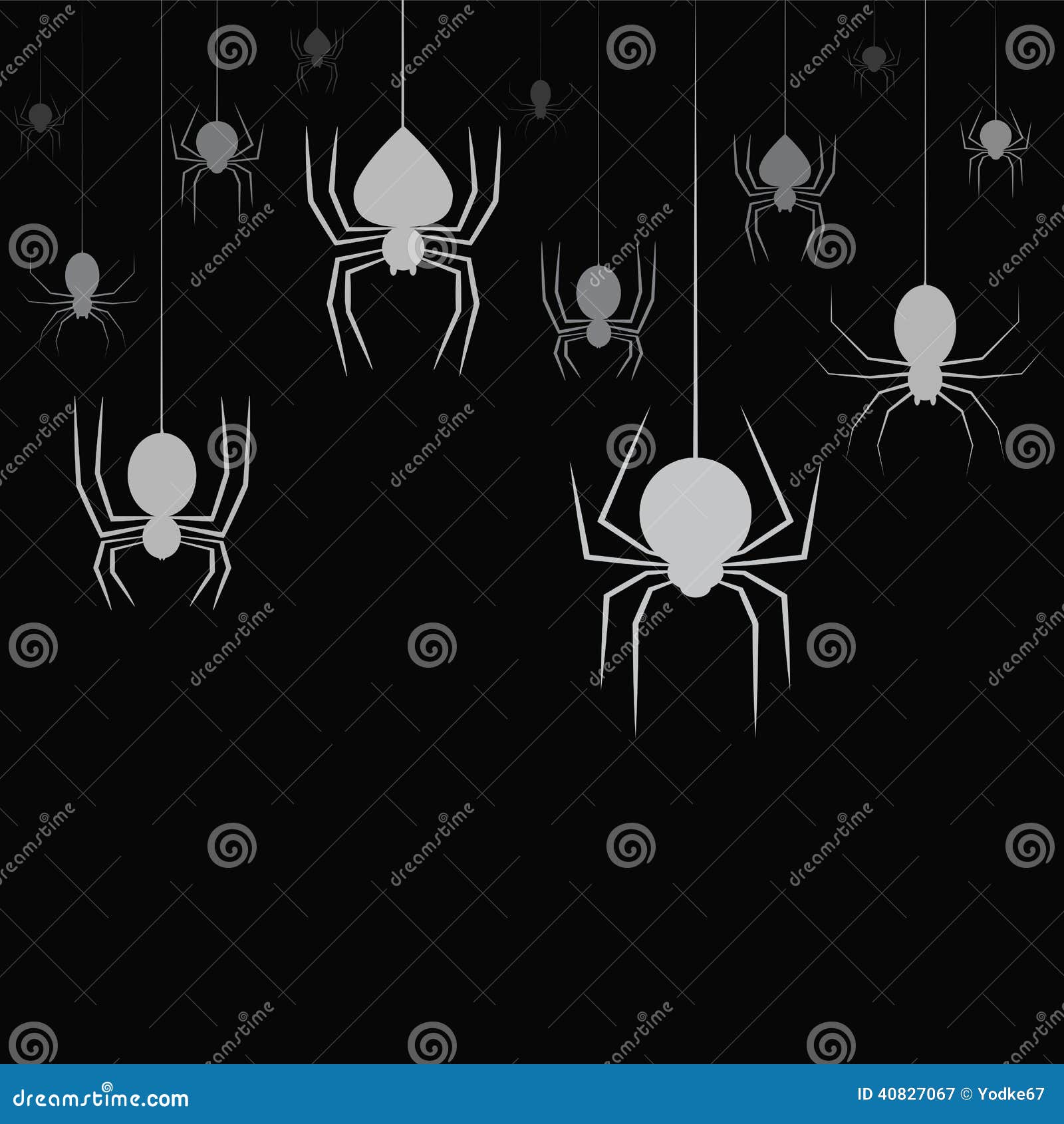 Vector L'immagine Di Un Ragno Su Fondo Nero Illustrazione Vettoriale ...