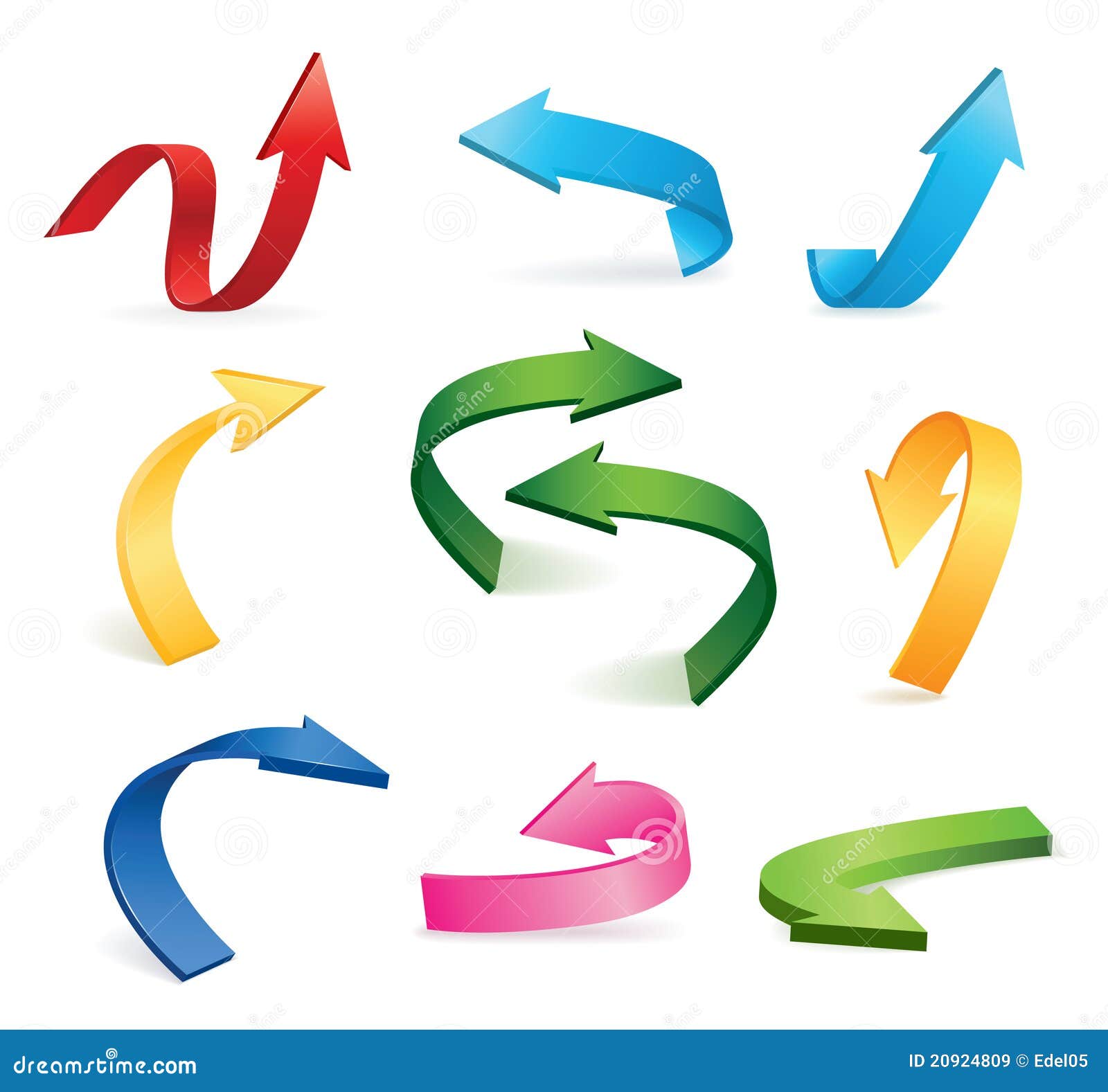 Vector L'insieme Dell'icona Della Freccia Illustrazione Vettoriale ...