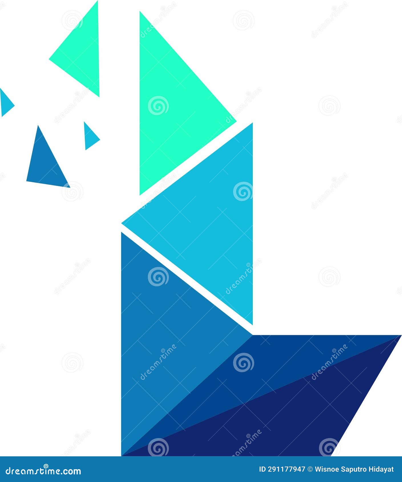 Vector L Letter Triangle Bubble Style Initial Logo Stock Illustration ...