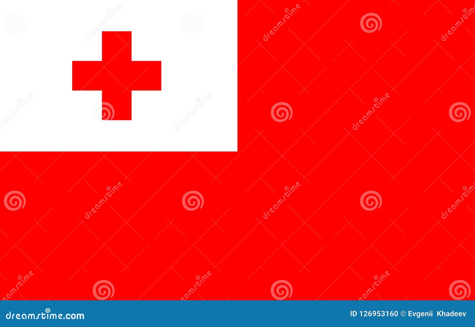 Vector La Bandera De Tonga, Ejemplo De La Bandera De Tonga, Imagen De ...