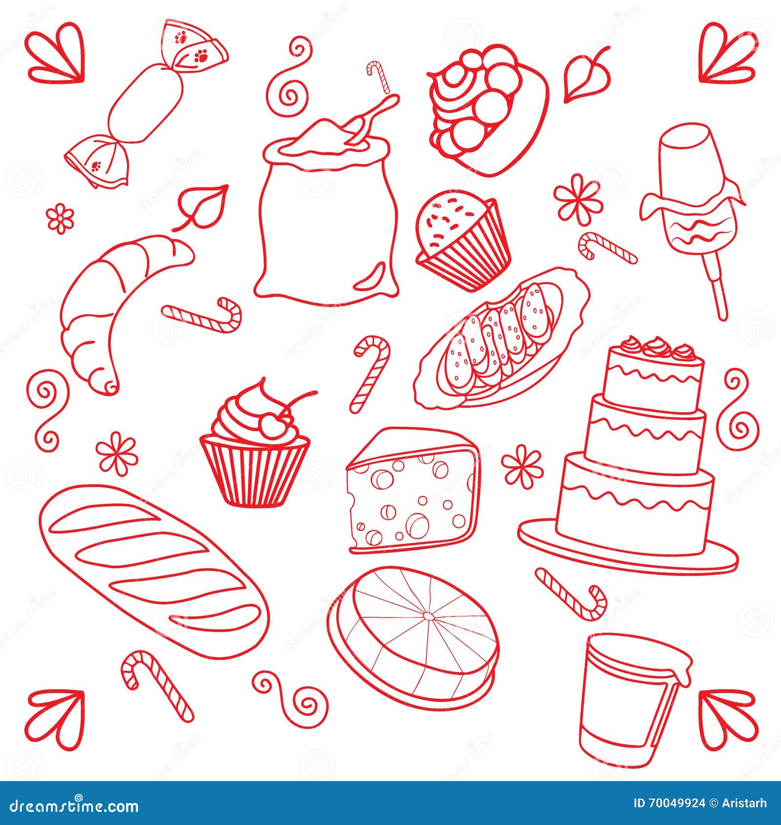 Vector La Colección De Panes Ilustración del Vector - Ilustración de ...