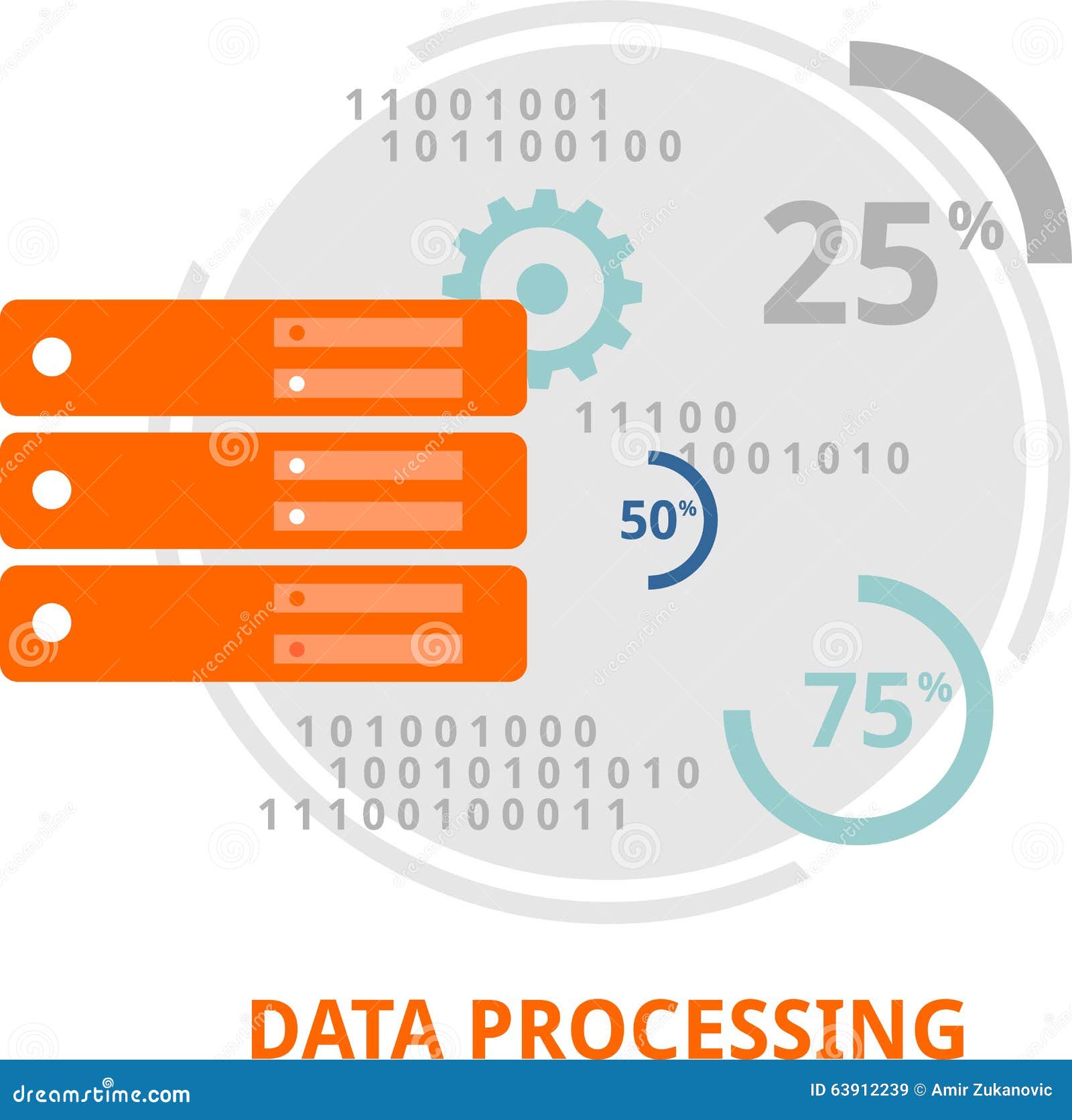 Vector - la informática ilustración del vector. Ilustración de database ...
