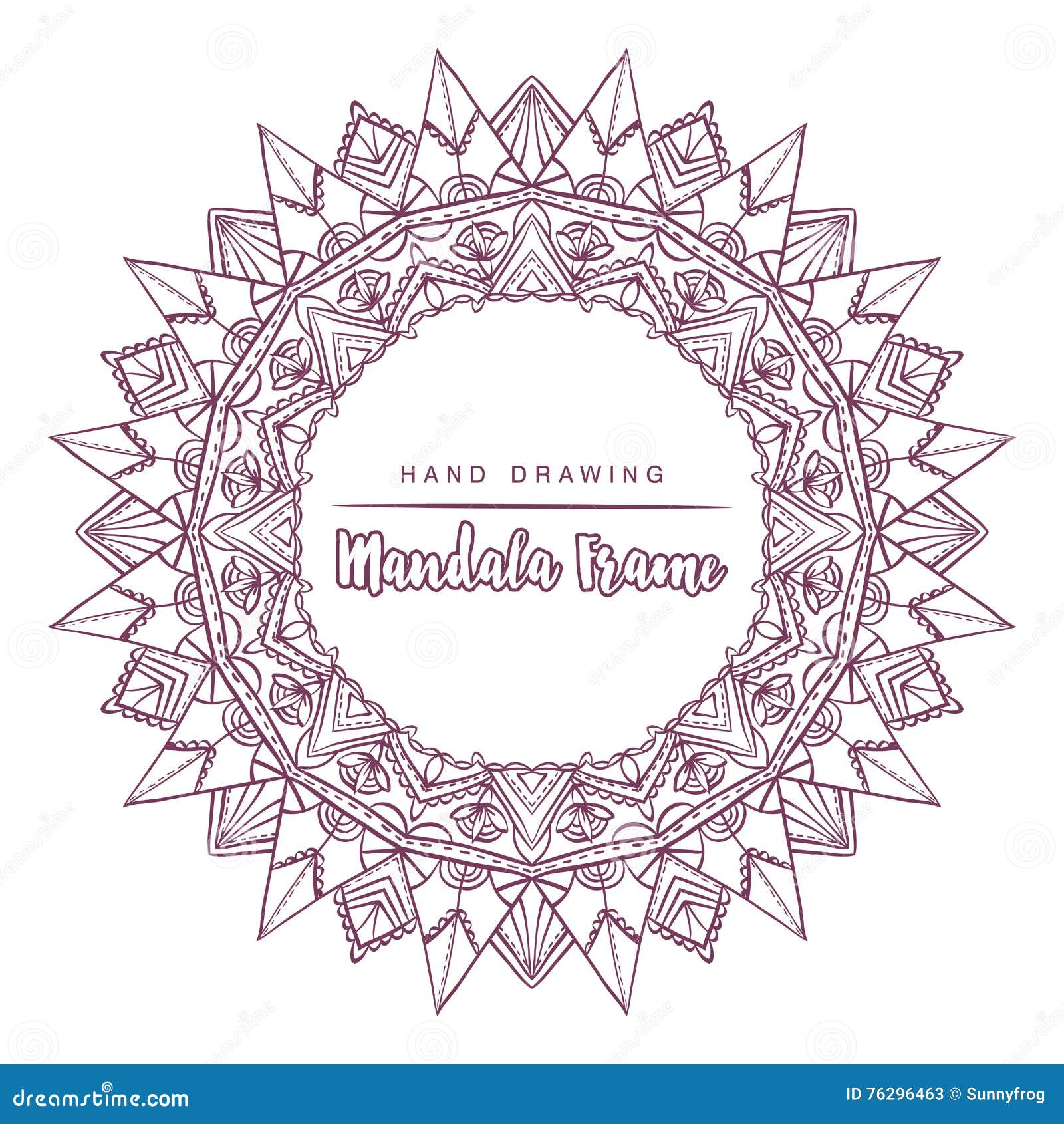 Vector La Mandala Para Colorear Con Los Elementos Decorativos Del Sol ...