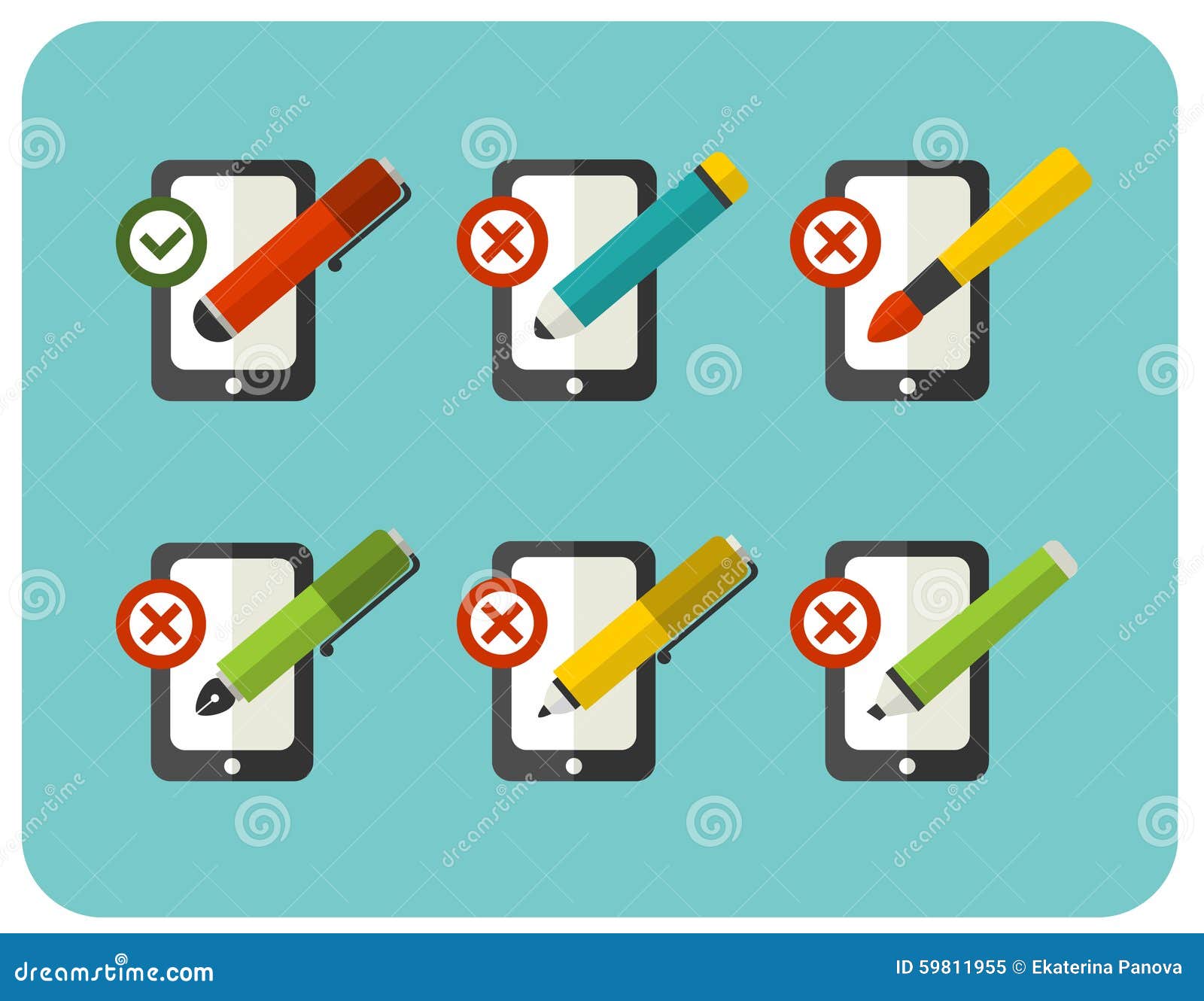 Vector La Muestra De Usar Correcto E Incorrecto De La Escritura ...