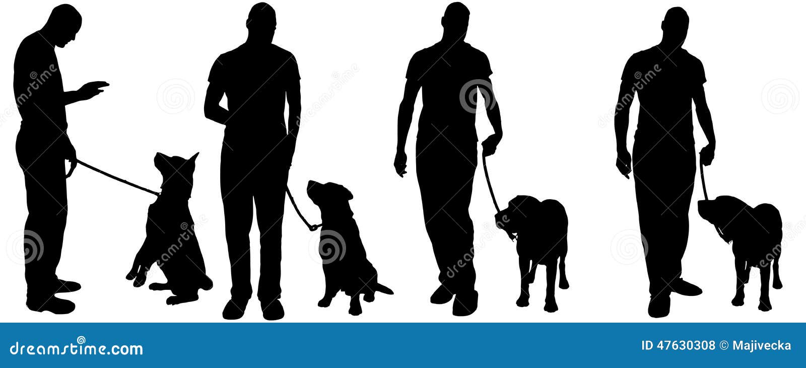 Vector La Siluetta Di Un Uomo Con Un Cane Illustrazione Vettoriale ... Vector La Siluetta Di Un Uomo Con Un Cane Illustrazione Vettoriale ...