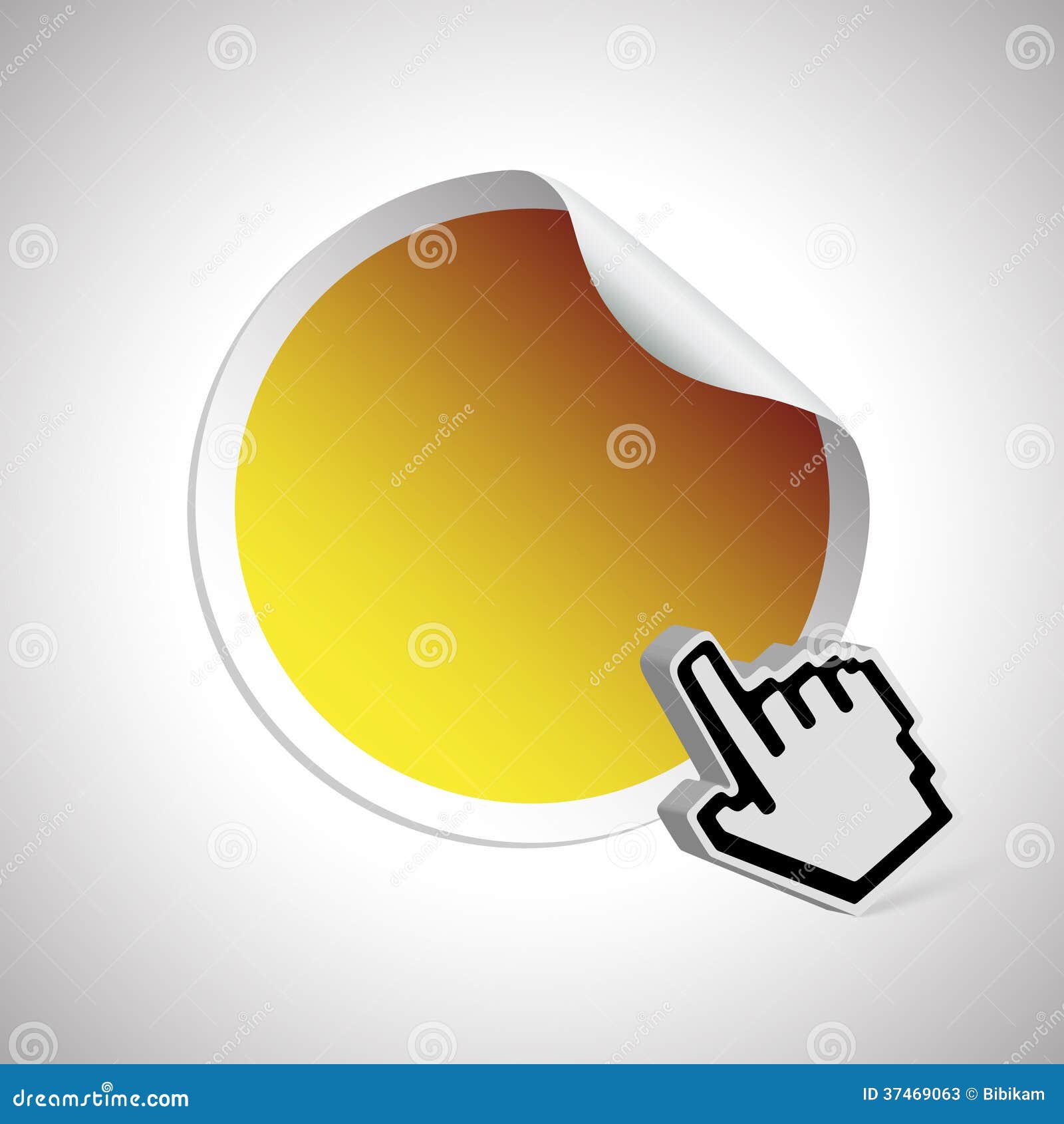 Vector Label Badge and Sticker with Pointer Stock Vector - Illustration ...