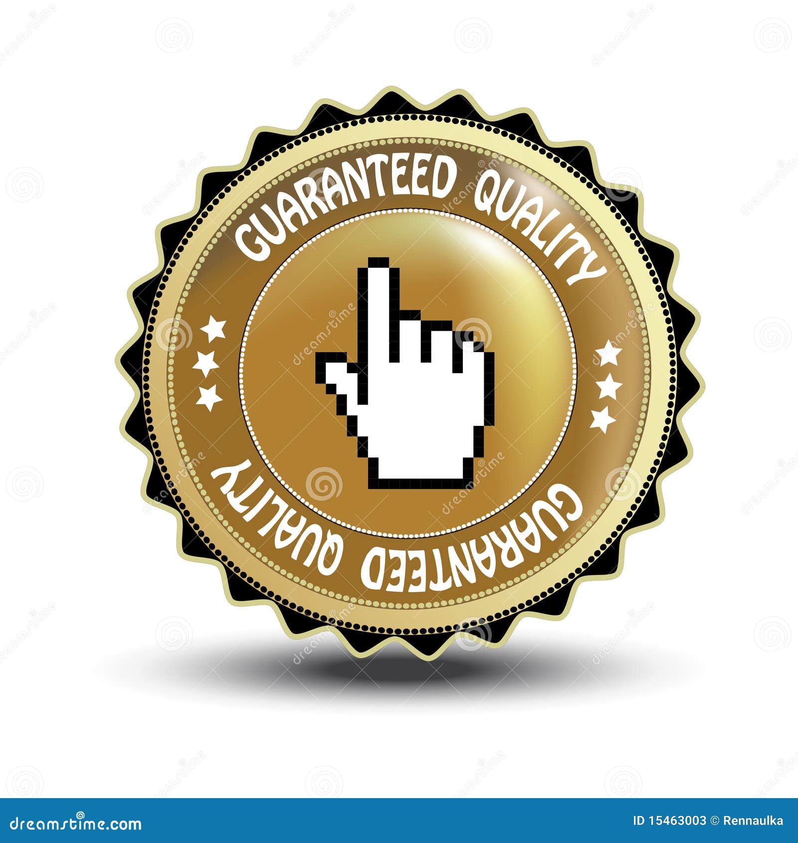 Vector Label - Guaranteed Quality Stock Vector - Illustration of golden ...