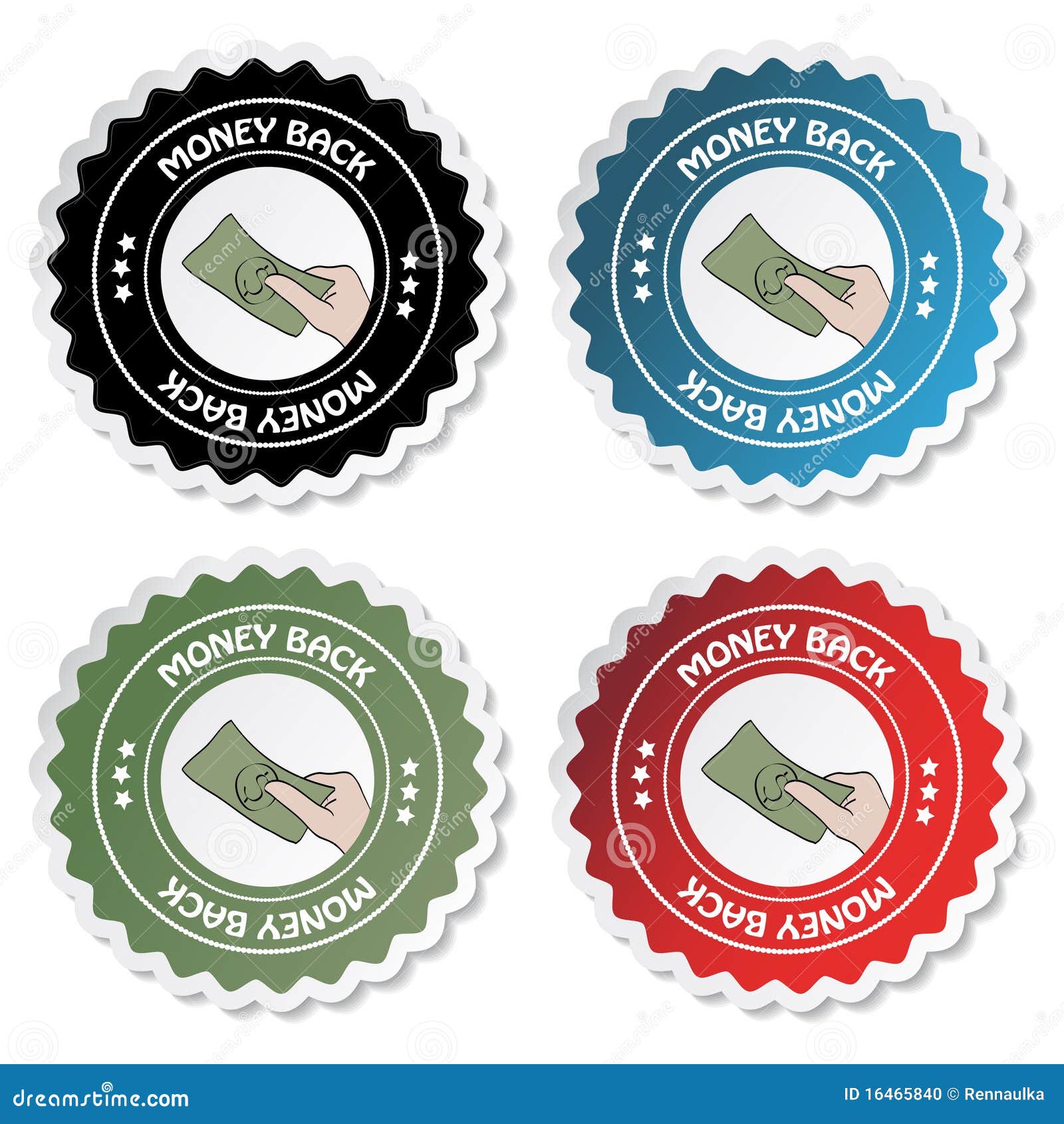 Vector label - money back stock vector. Illustration of dollar - 16465840