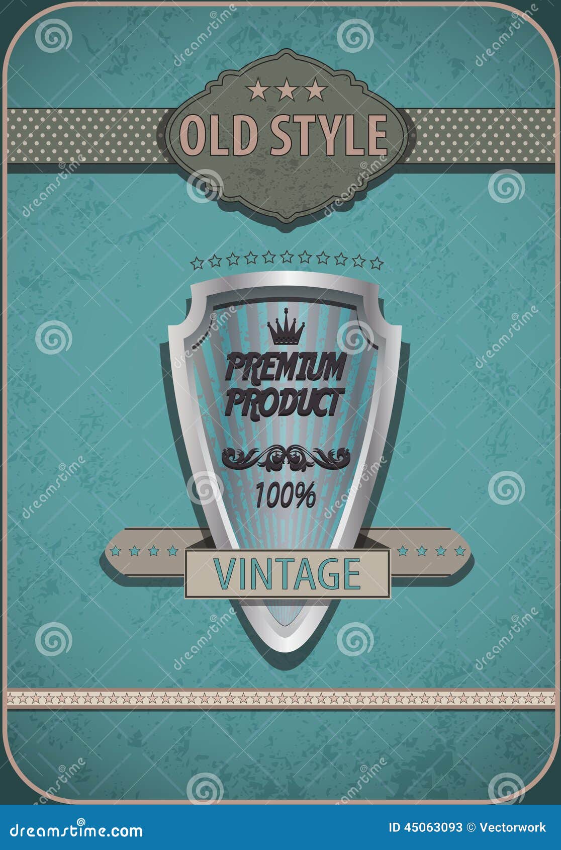 Vector label / old style stock vector. Illustration of drink - 45063093