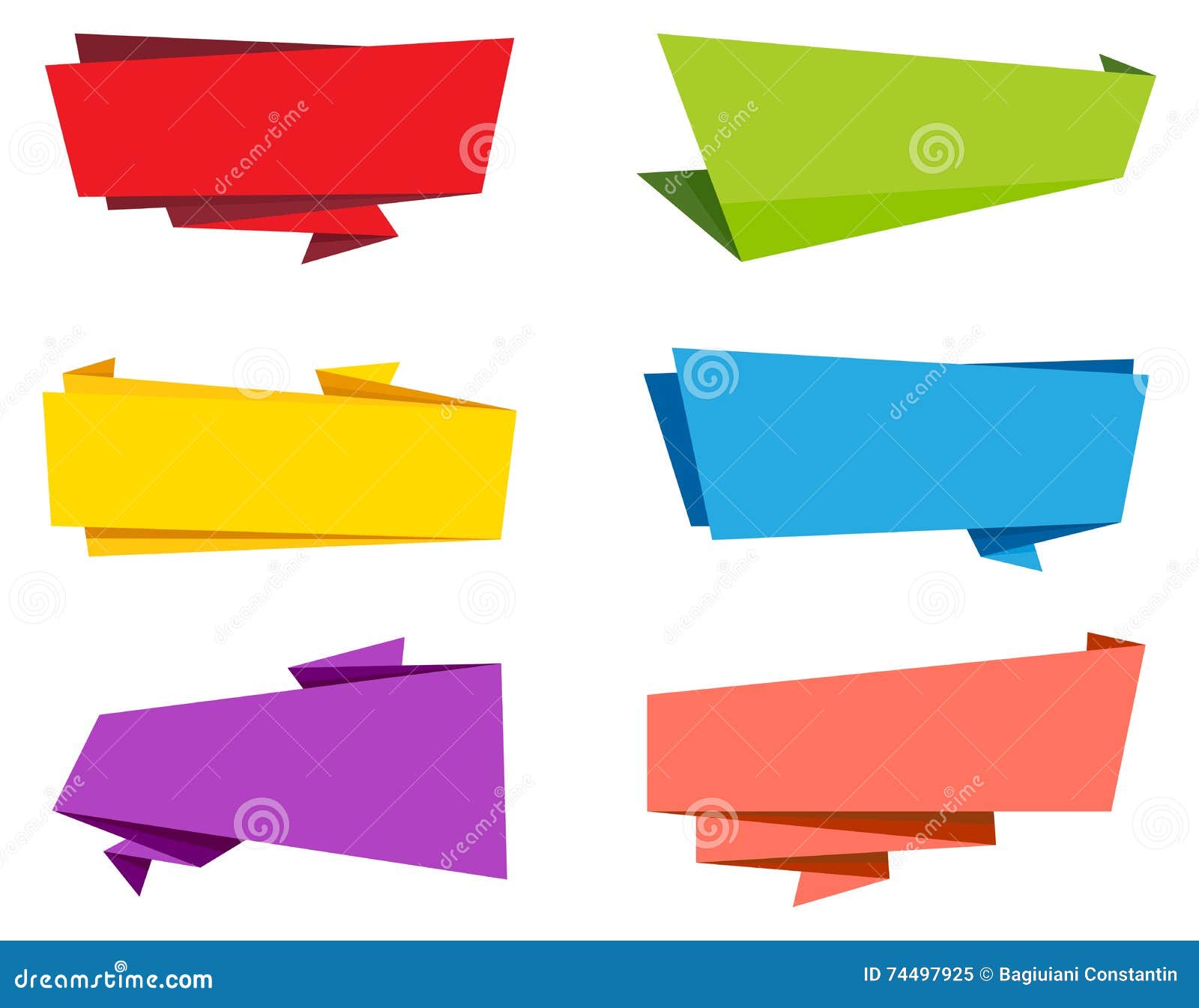 Vector Label Ribbon Banner stock vector. Illustration of modern - 74497925