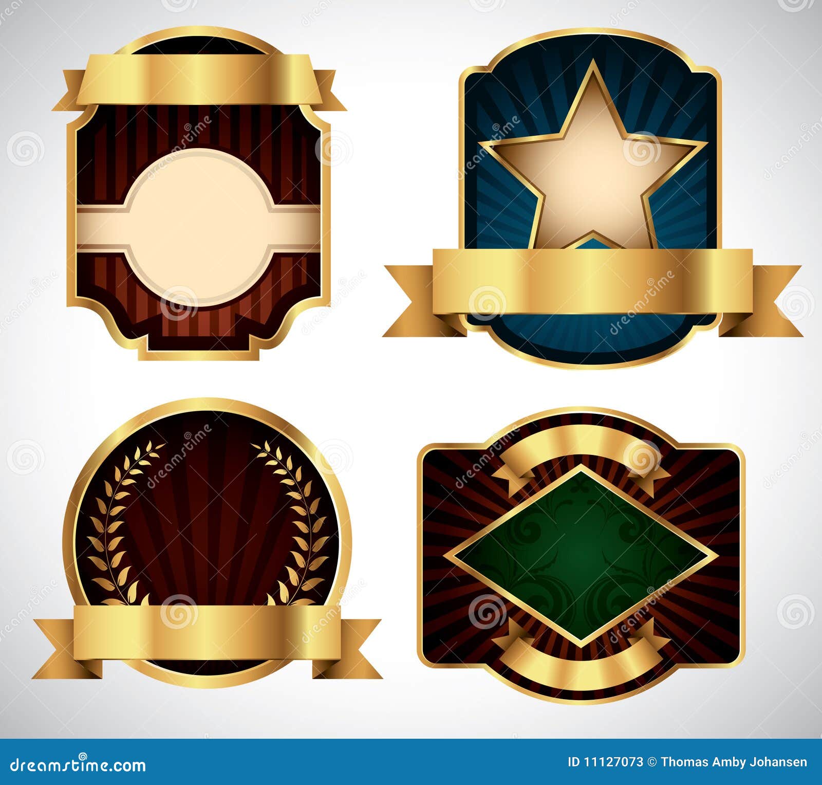 Vector Labels stock vector. Illustration of gold, badge - 11127073