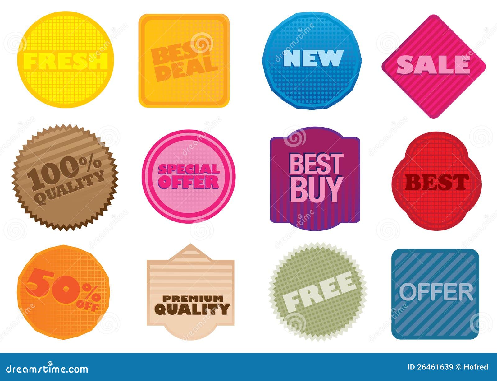Vector labels stock vector. Illustration of business - 26461639