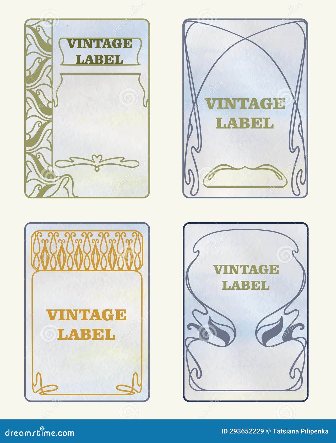 Vector labels stock vector. Illustration of ornament - 293652229