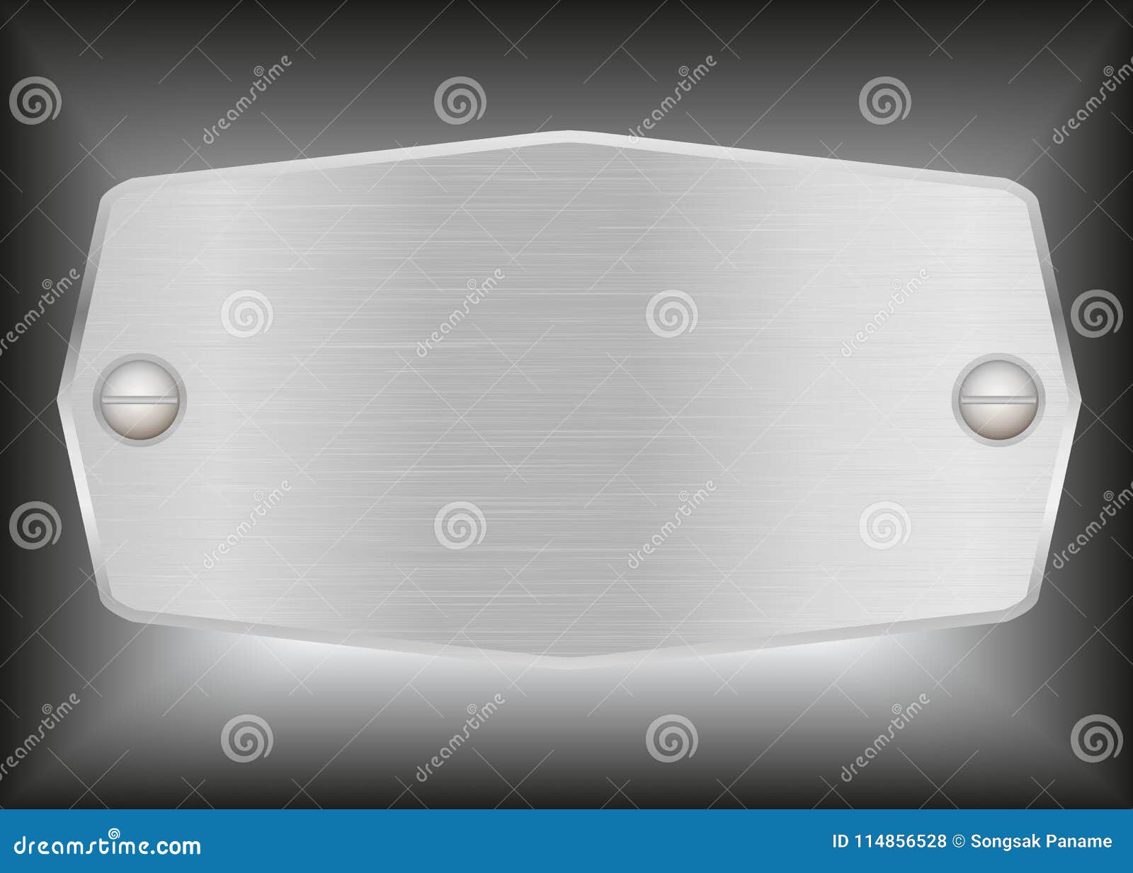 Vector Labels or Name Plate with Screws Stock Vector - Illustration of ...