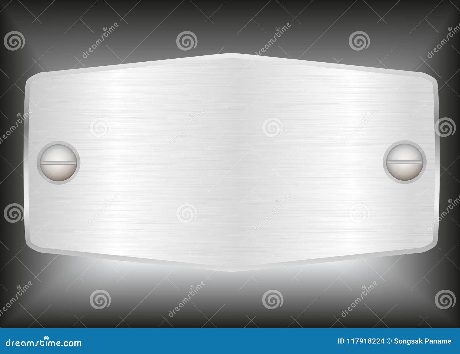 Vector Labels or Name Plate with Screws Stock Vector - Illustration of ...